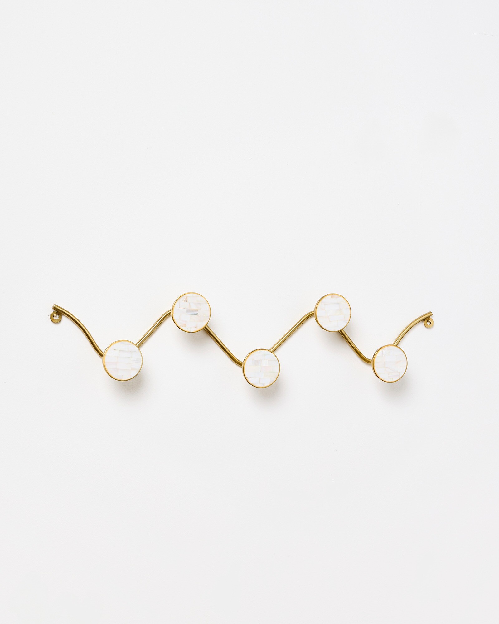 Gold Mother of Pearl Wall Storage Hooks | Oliver Bonas