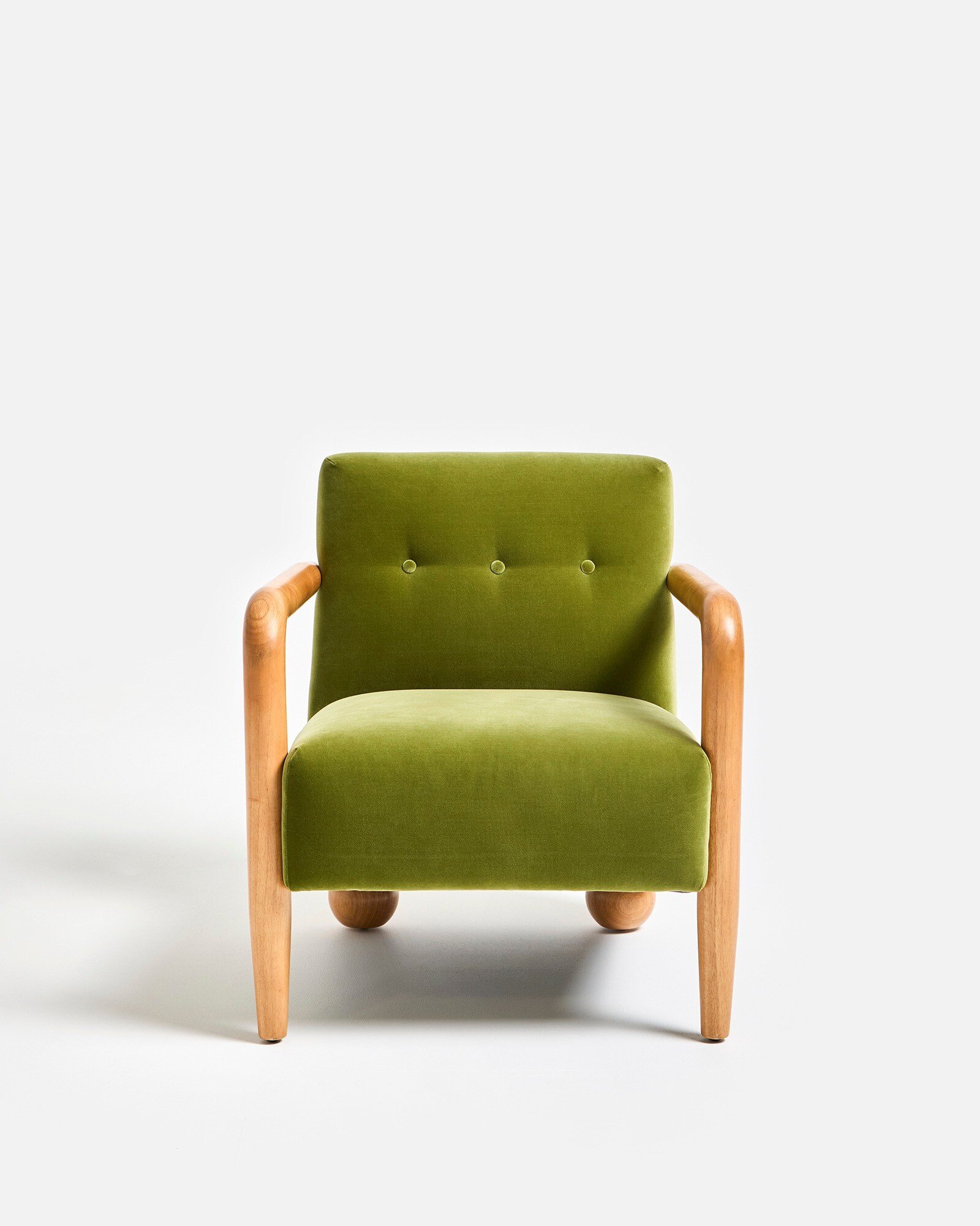 Pablo Green Velvet Accent Chair | Oliver Bonas