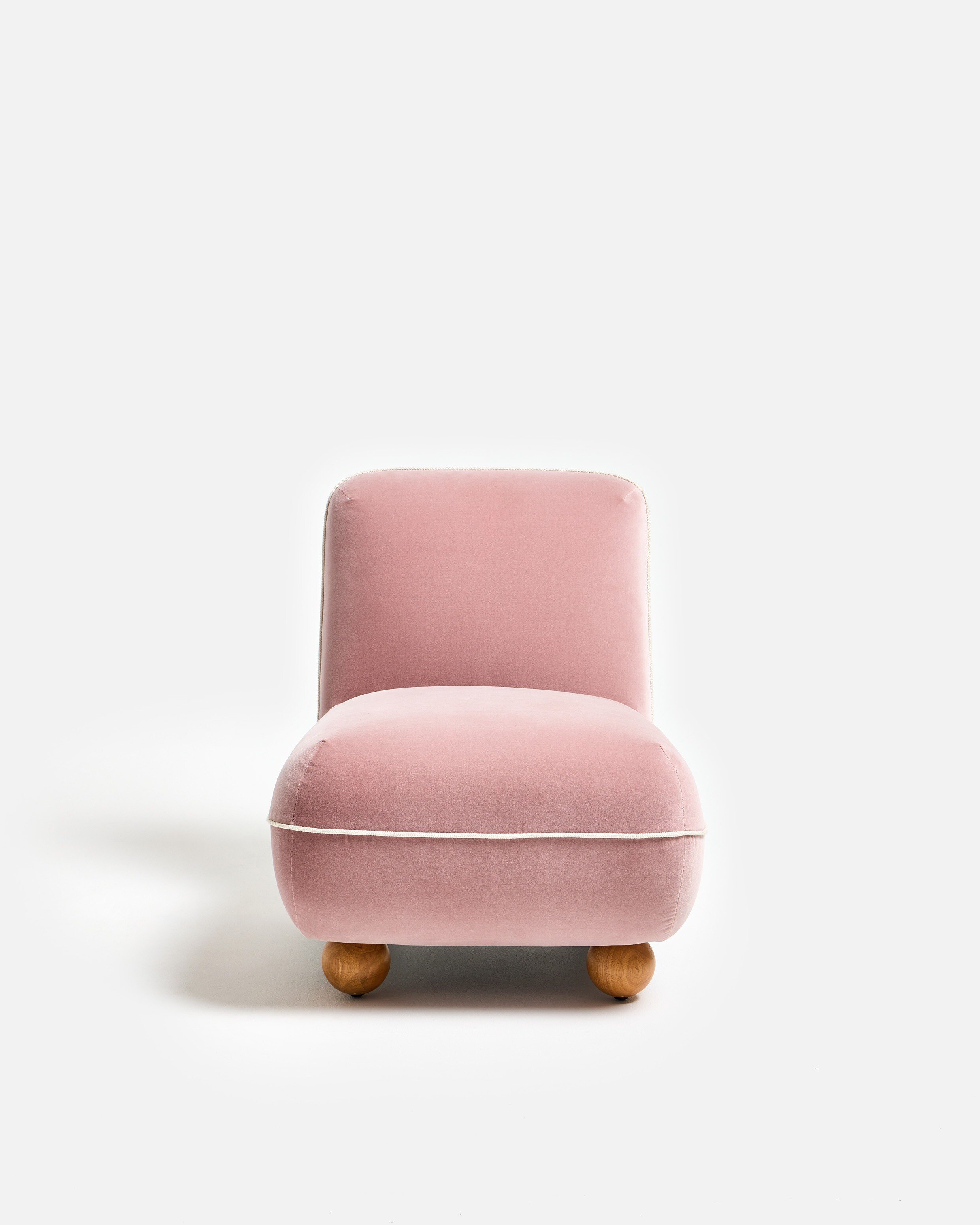 Ana Dusky Pink Velvet Accent Chair | Oliver Bonas