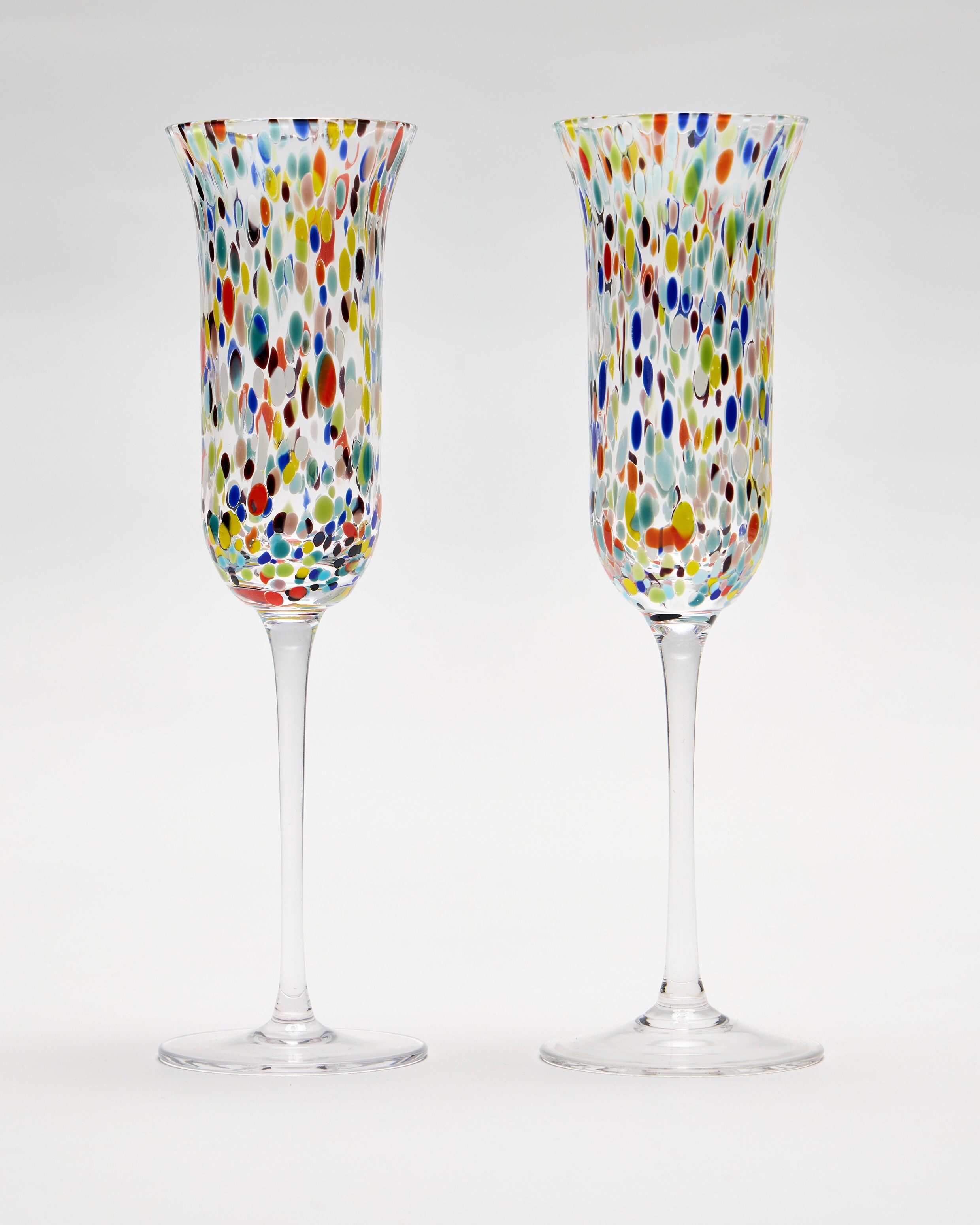 Azul Spot Champagne Flutes Set of Two | Oliver Bonas