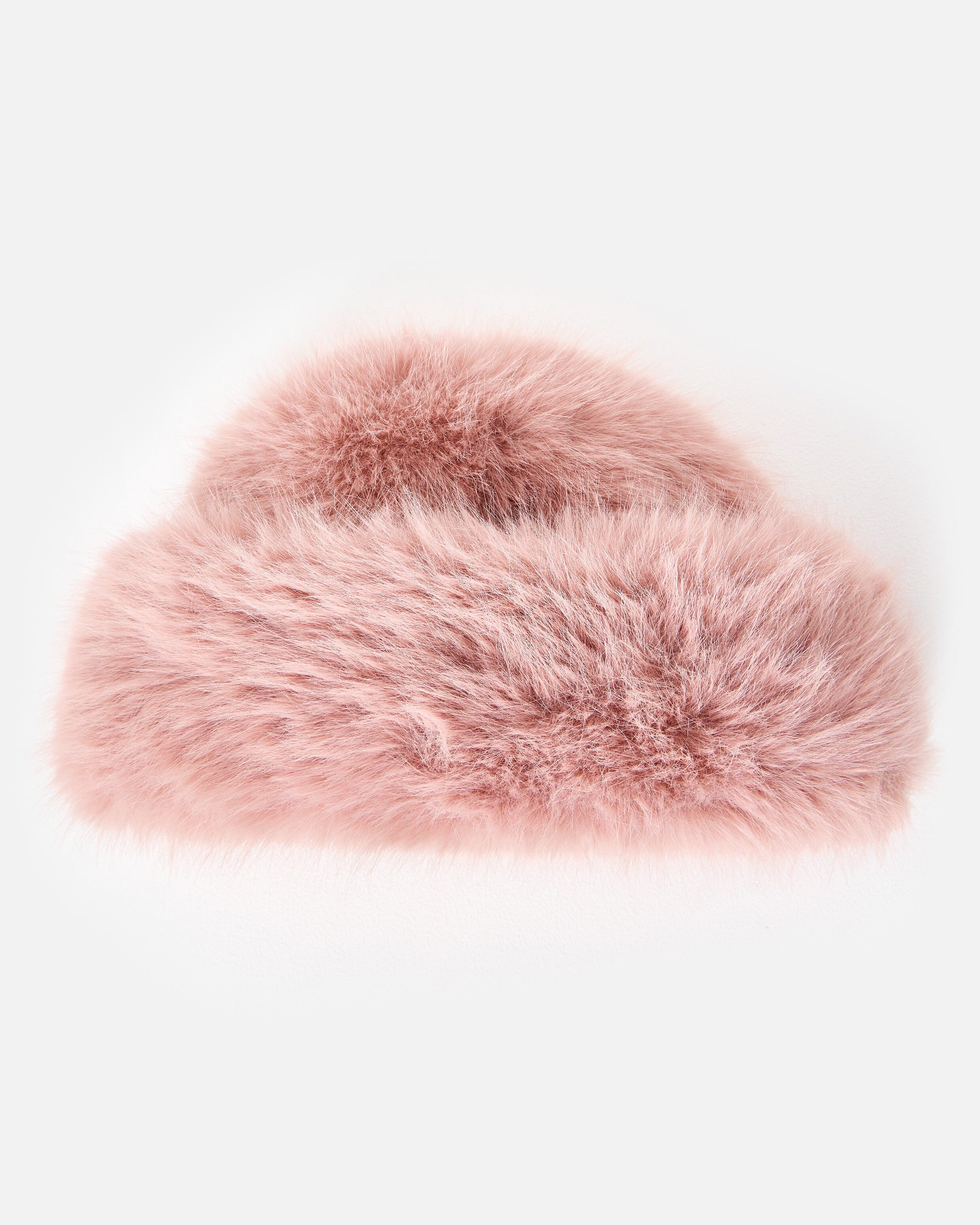 Light Pink Faux Fur Hat | Oliver Bonas