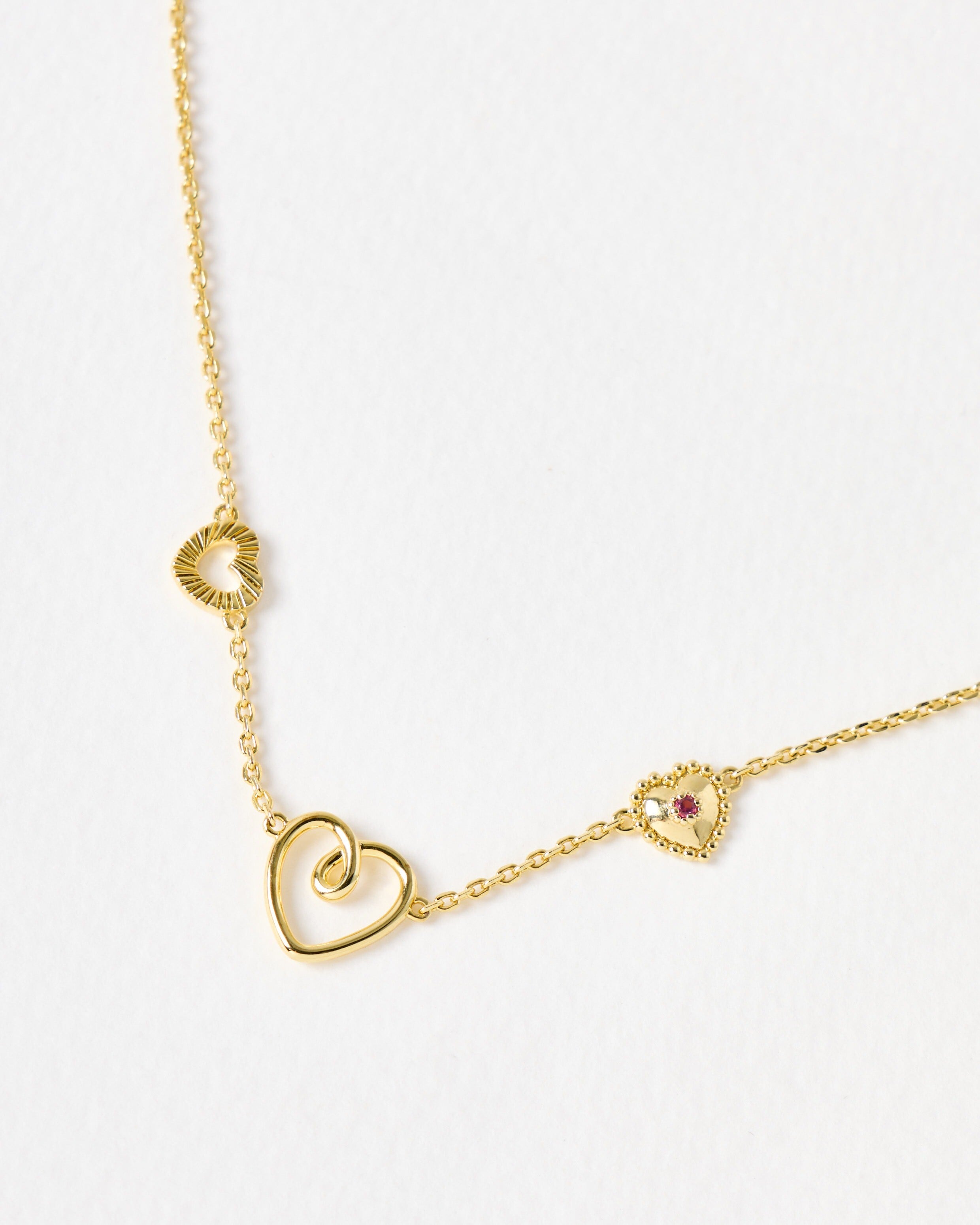 Davina Tourmaline Gold Plated Pendant Necklace | Oliver Bonas