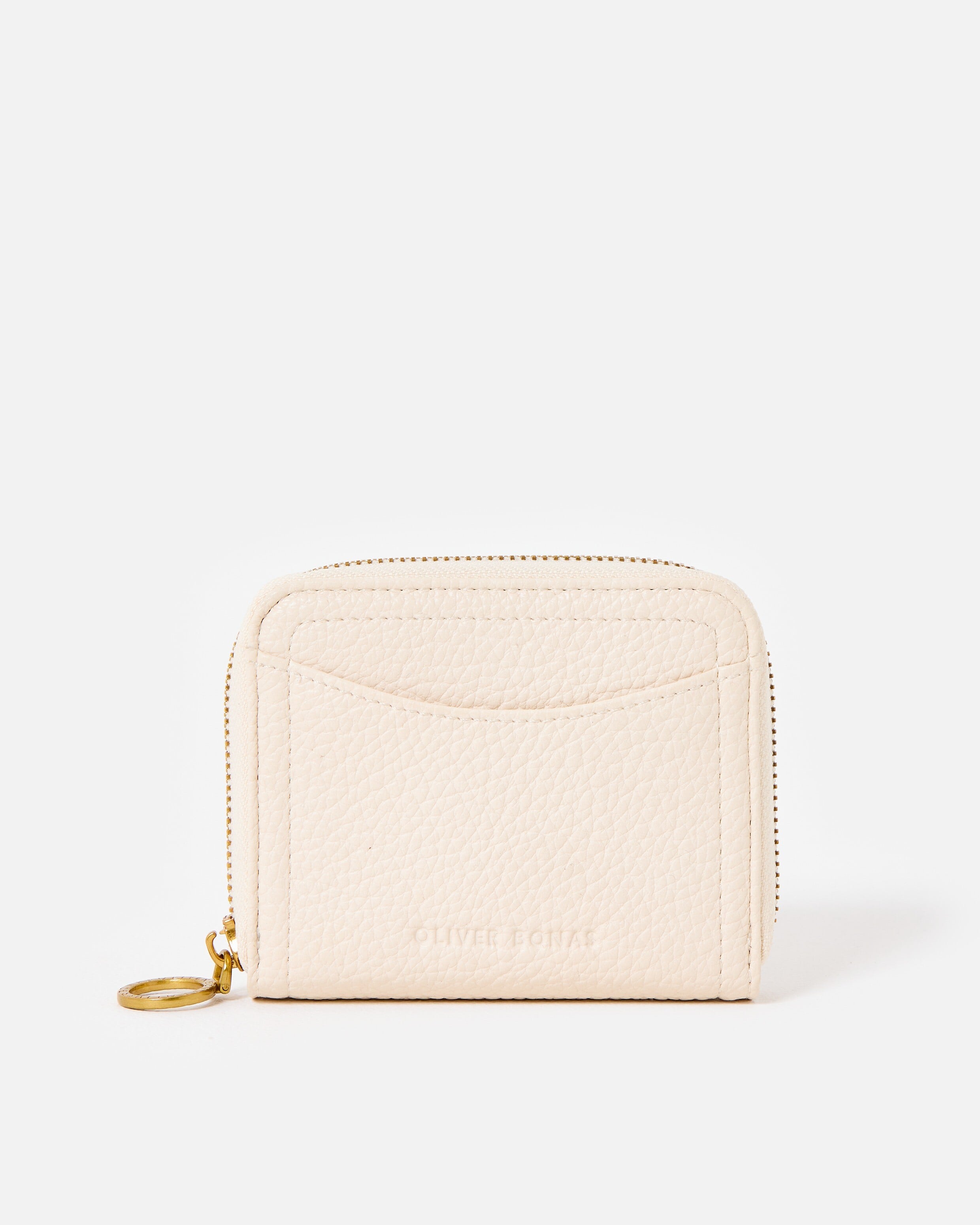 Lola Ecru Cream Zip Around Purse | Oliver Bonas