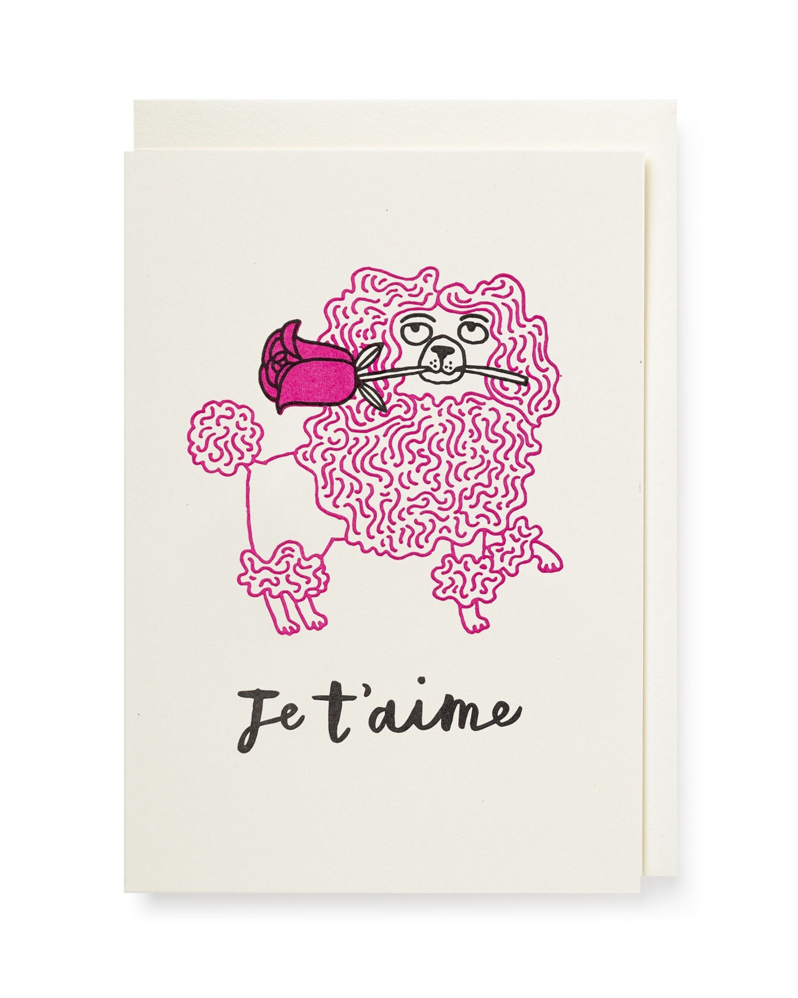 Je T'Aime Dog Valentine's Day Card | Oliver Bonas IE
