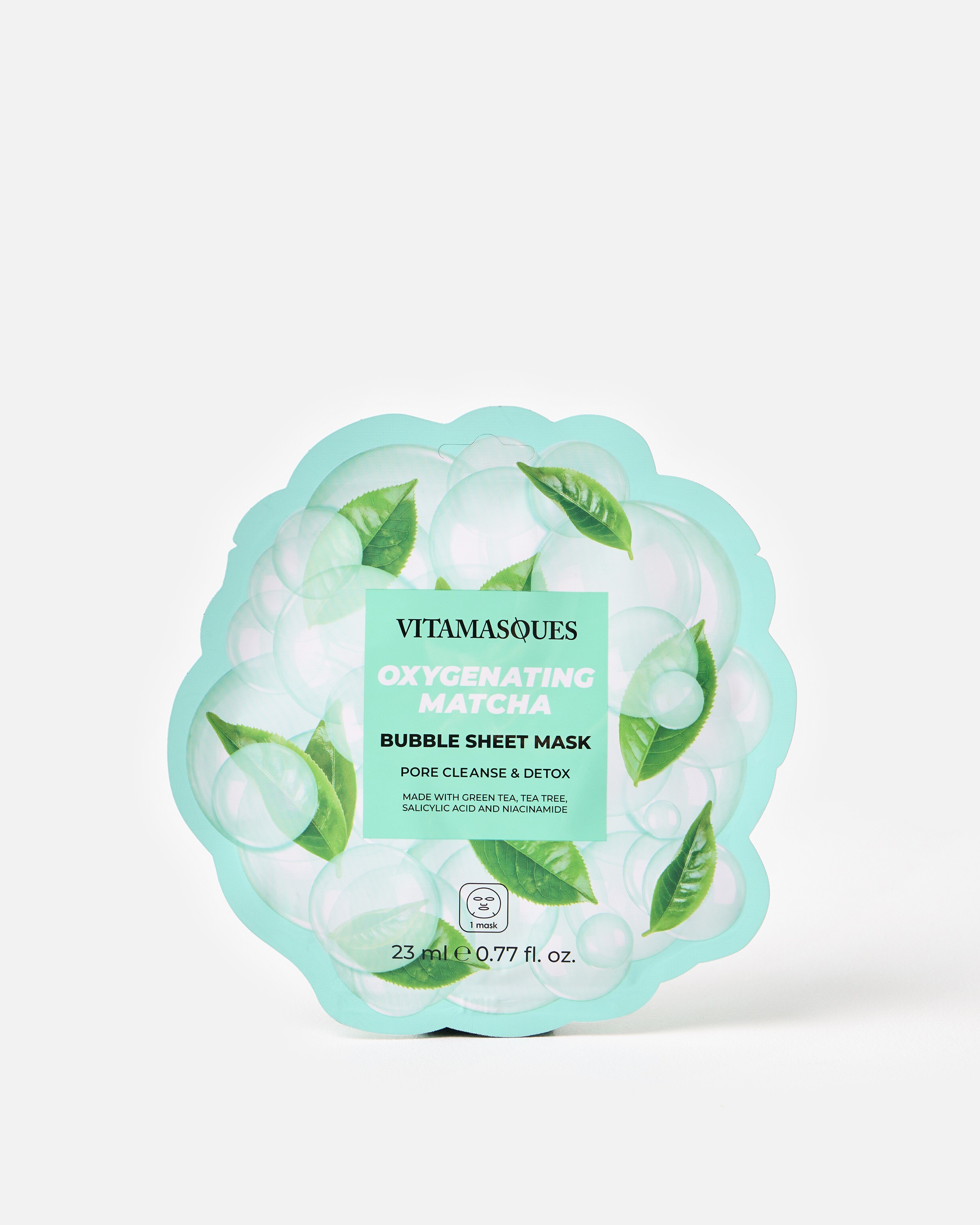 Vitamasques Oxygenating Matcha Bubble Sheet Mask | Oliver Bonas