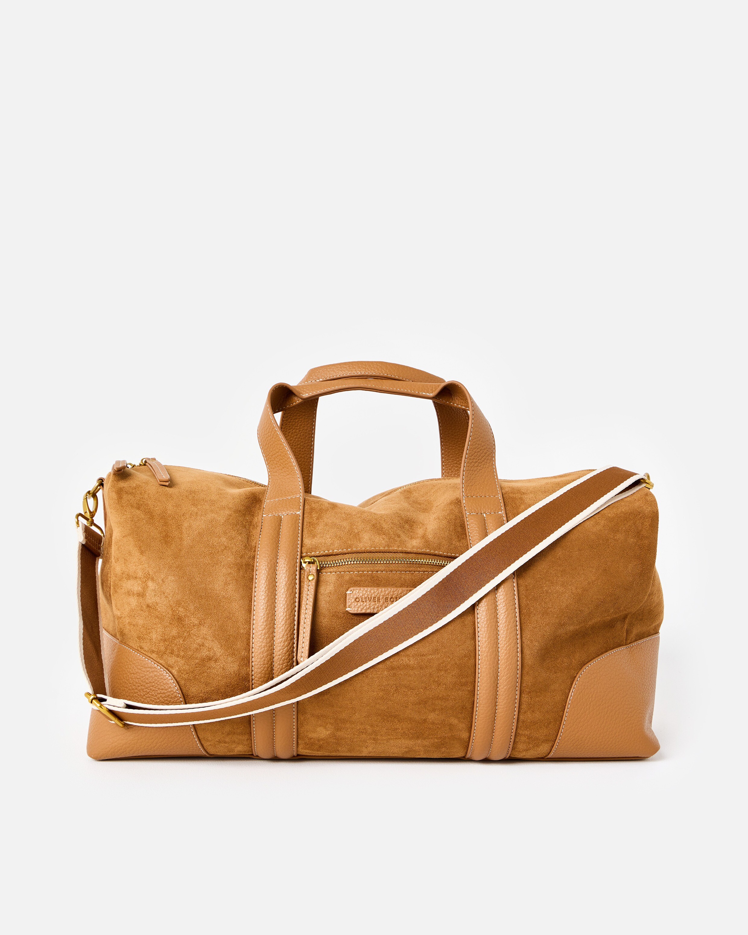 Hattie Tan Faux Suede Weekend Bag | Oliver Bonas