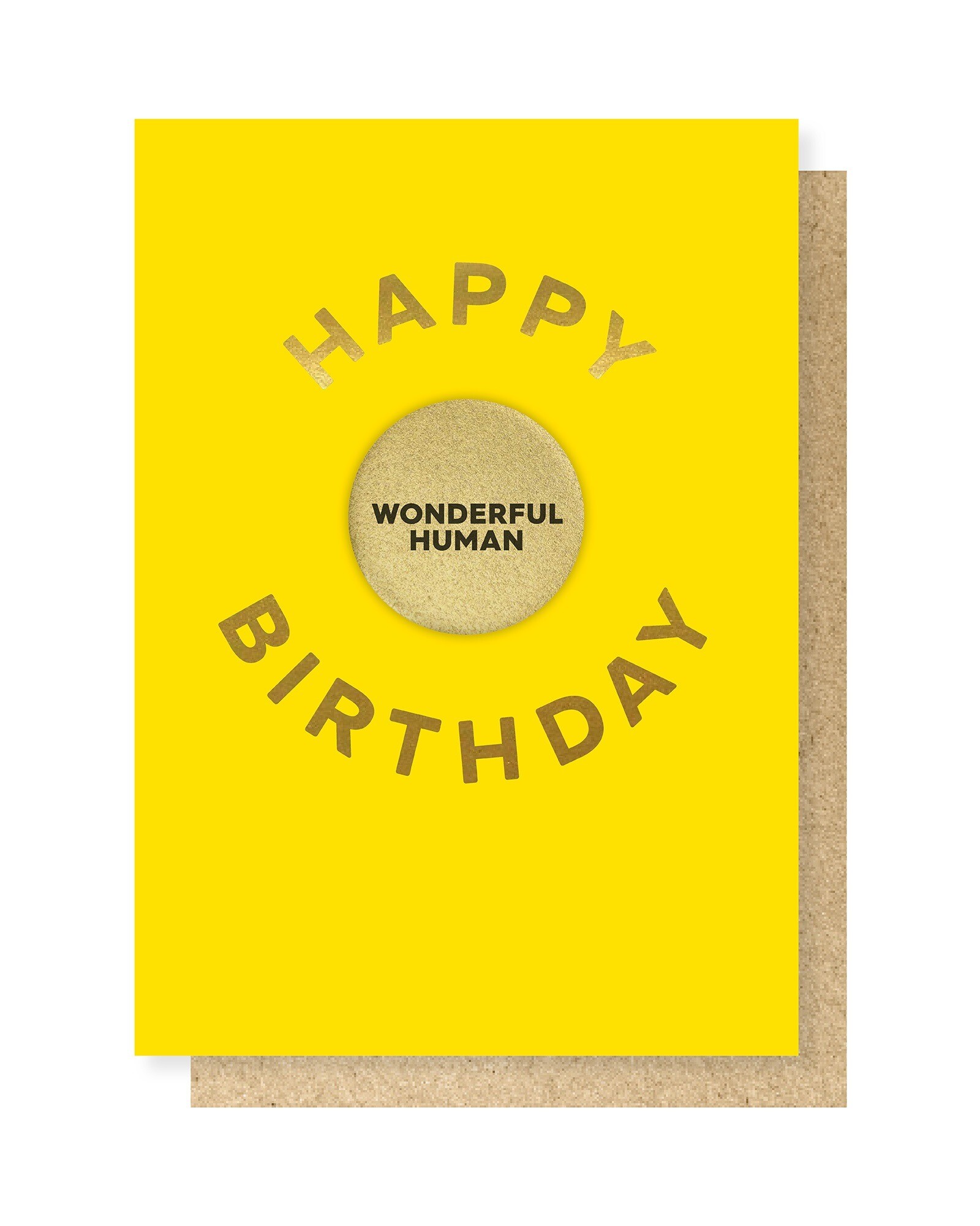 Wonderful Human Badge Birthday Card | Oliver Bonas