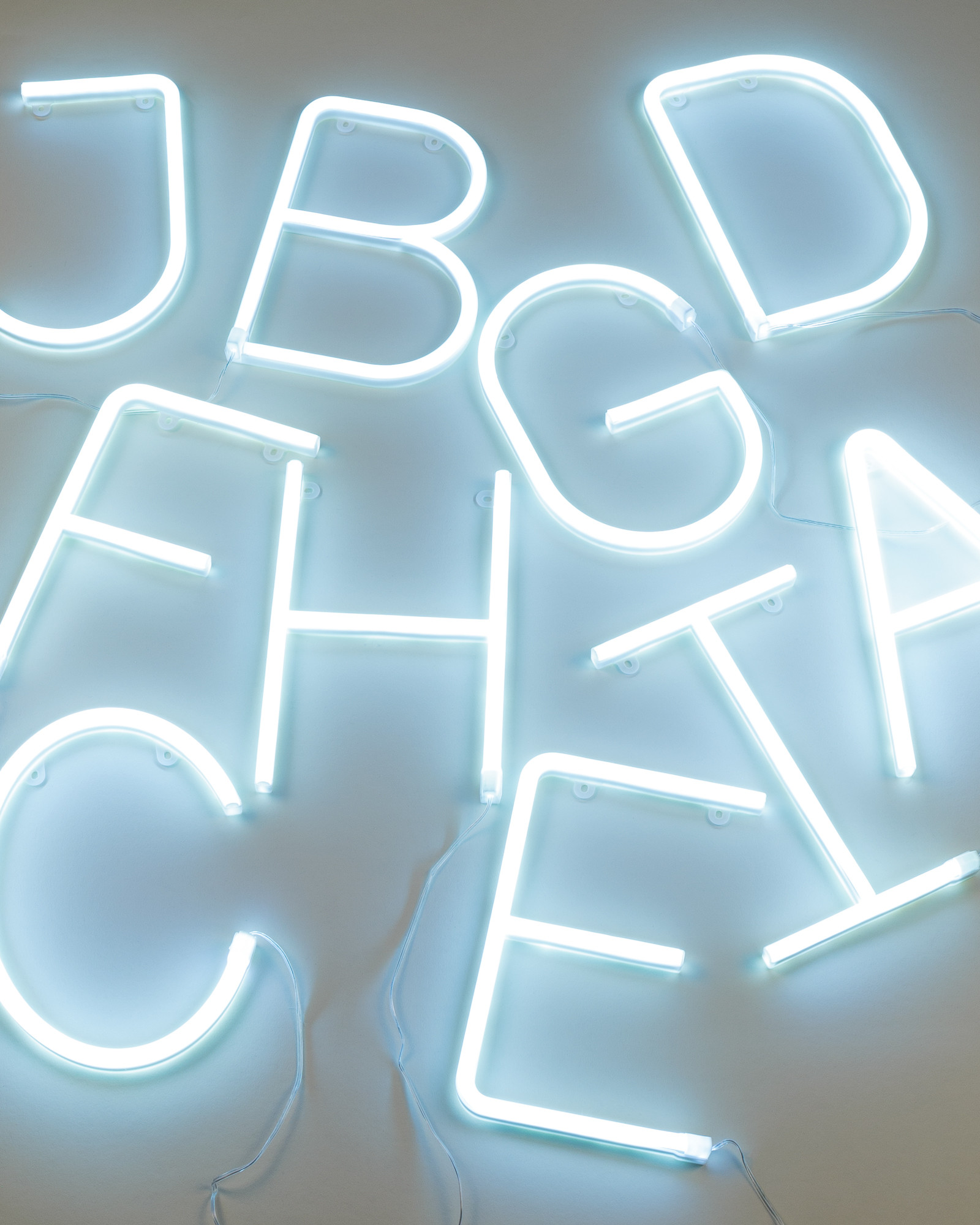 Alphabet White Neon LED Letter | Oliver Bonas