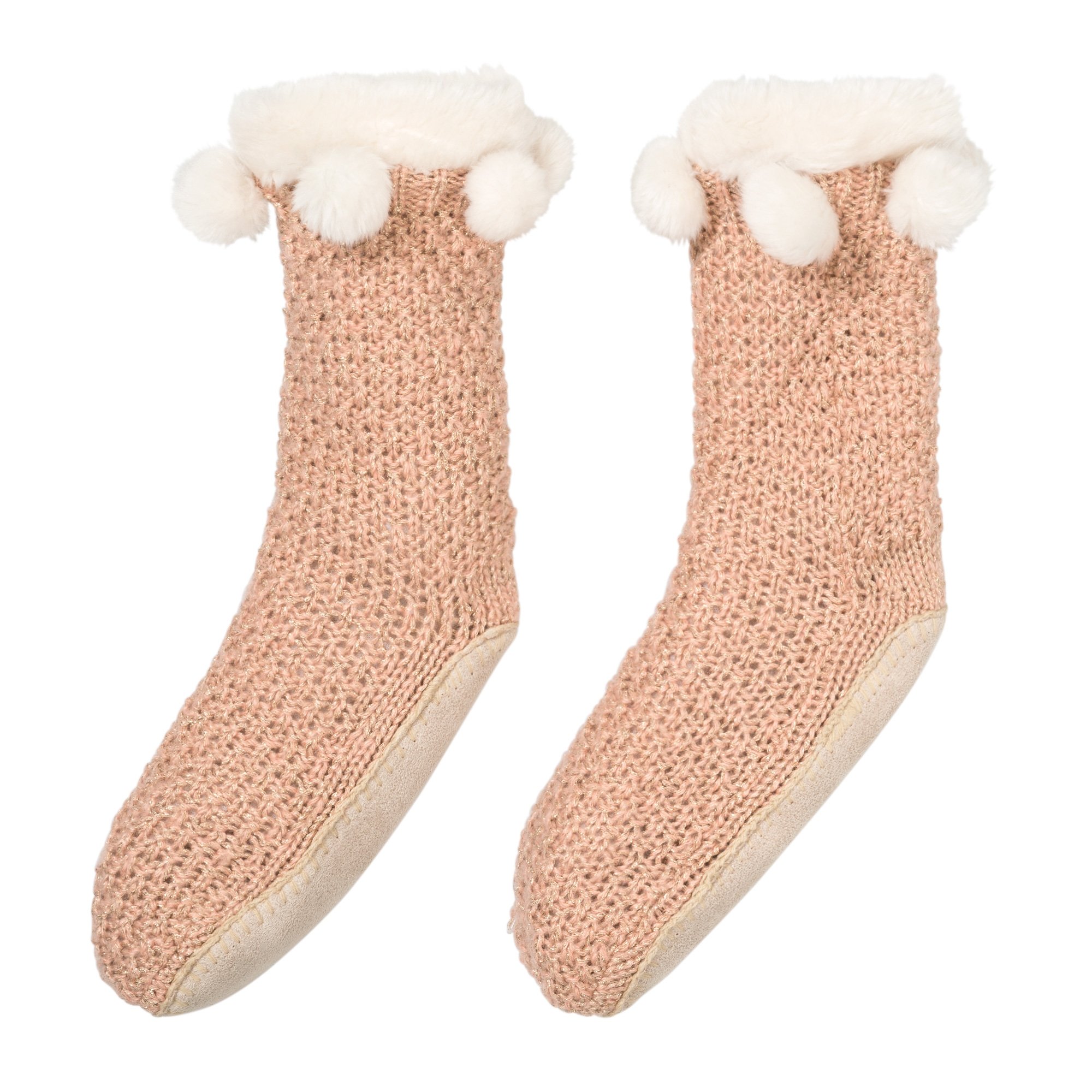 Long Moss Stitch Shimmer Lounge Socks | Oliver Bonas