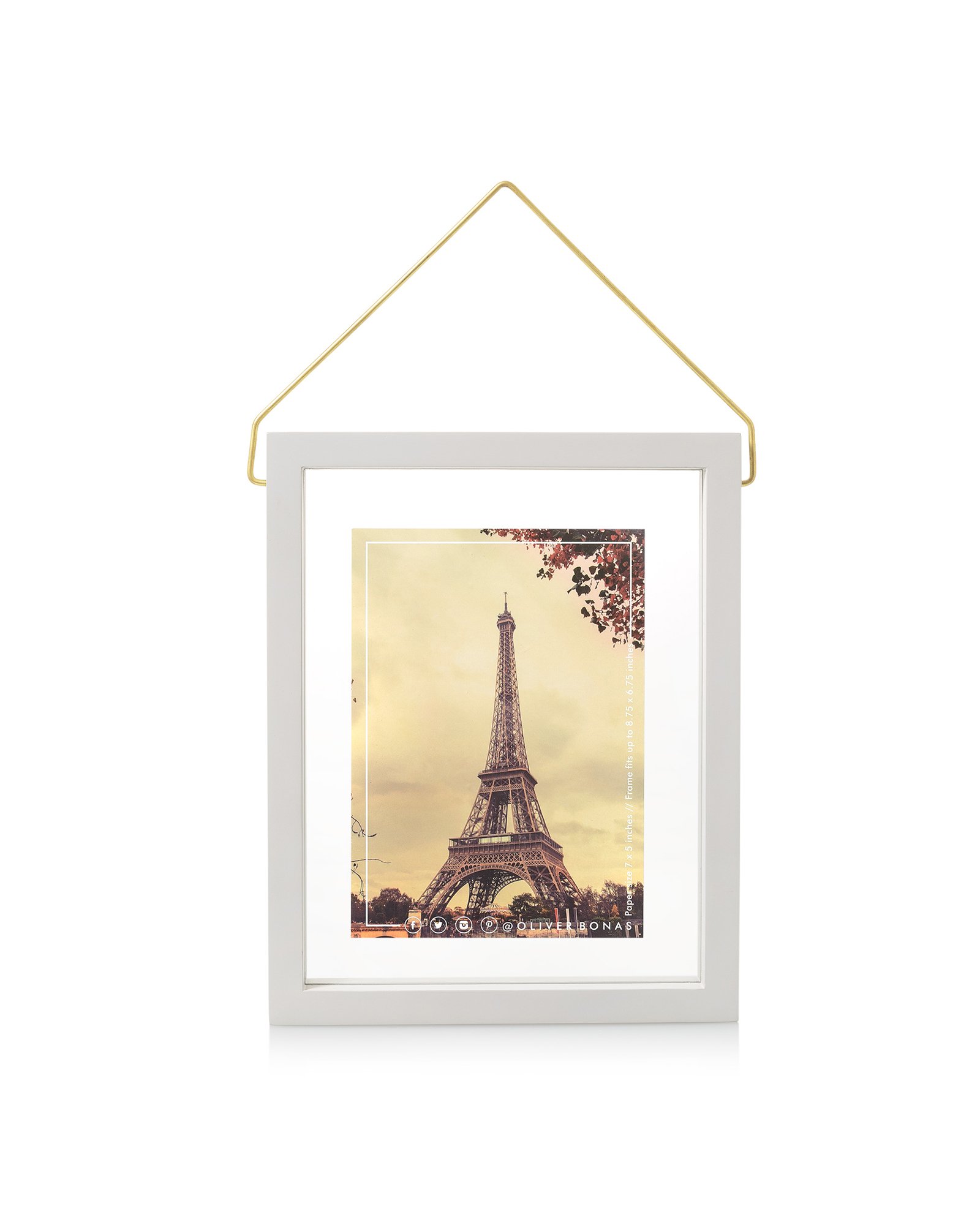 Loft Portrait Grey Hanging Photo Frame Large | Oliver Bonas