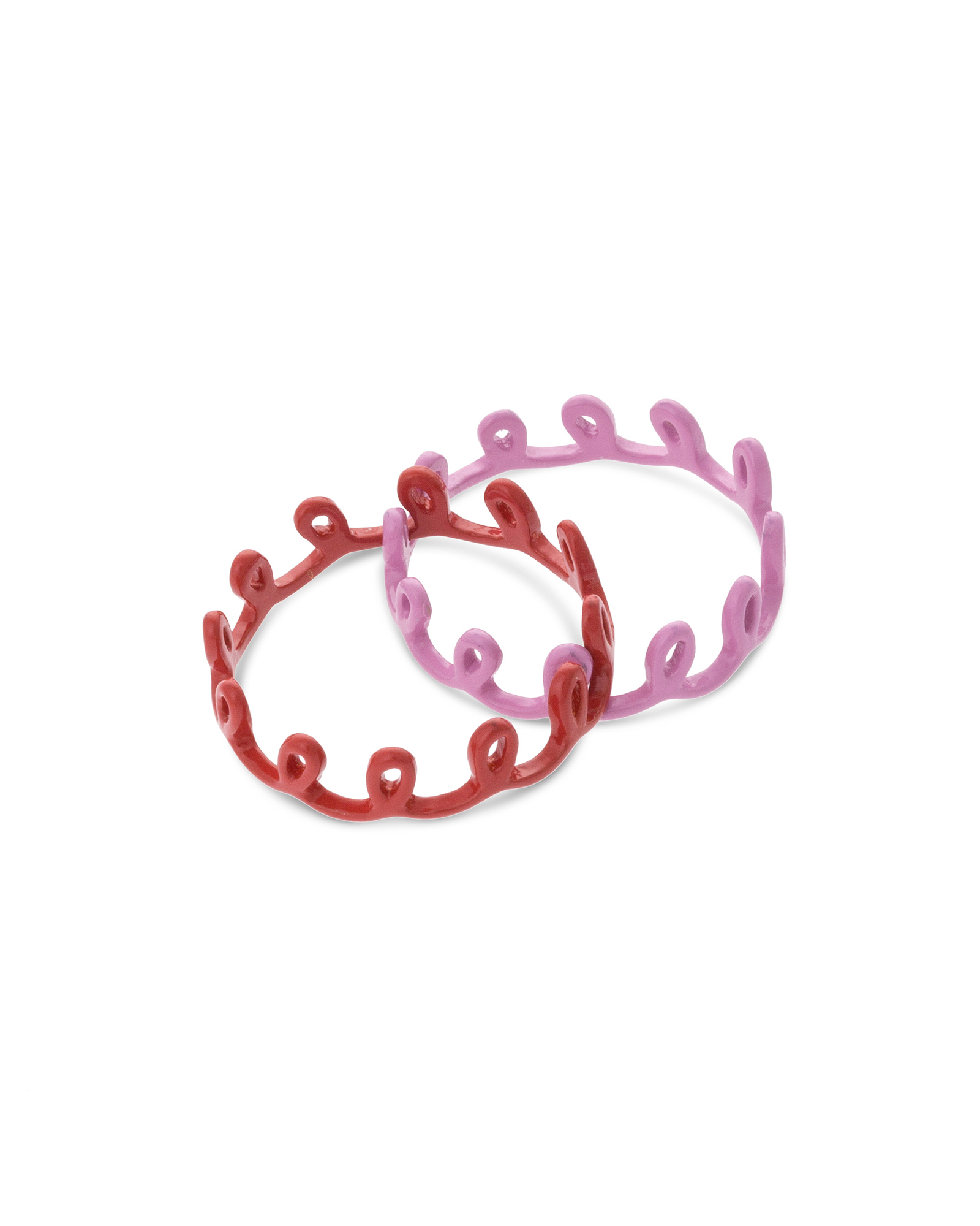 Squiggle Loop Rings Set of Two | Oliver Bonas
