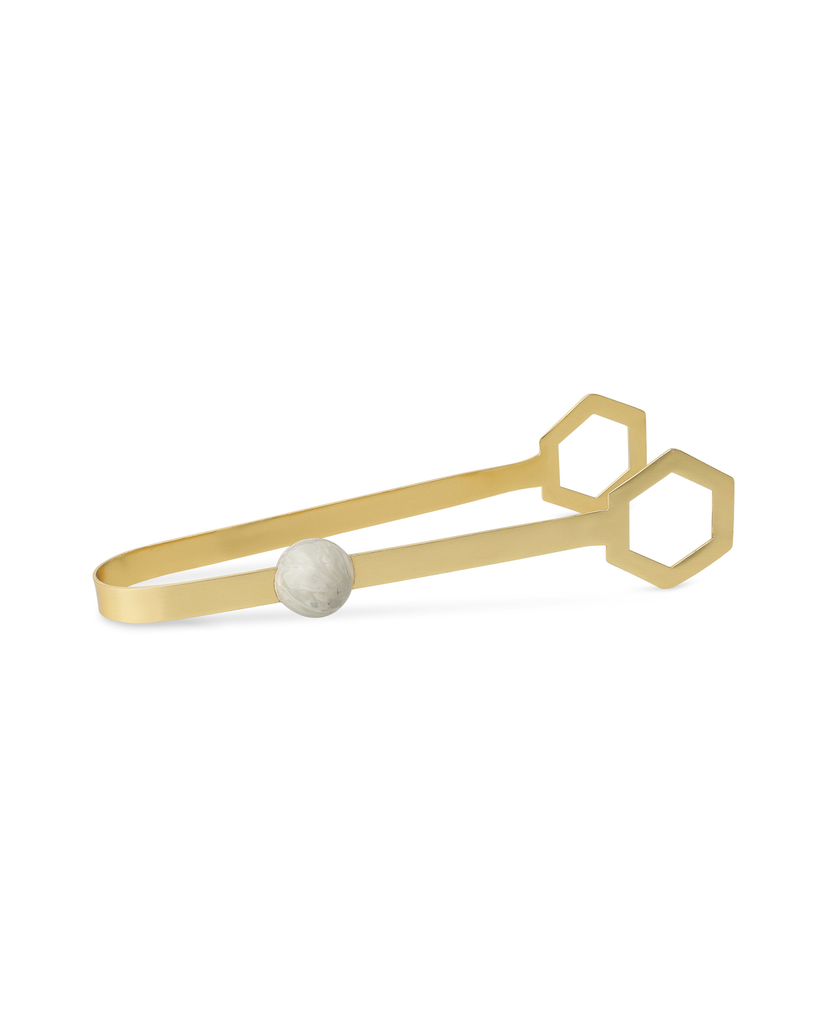 Cocktail Metallic Gold Ice Tongs | Oliver Bonas US