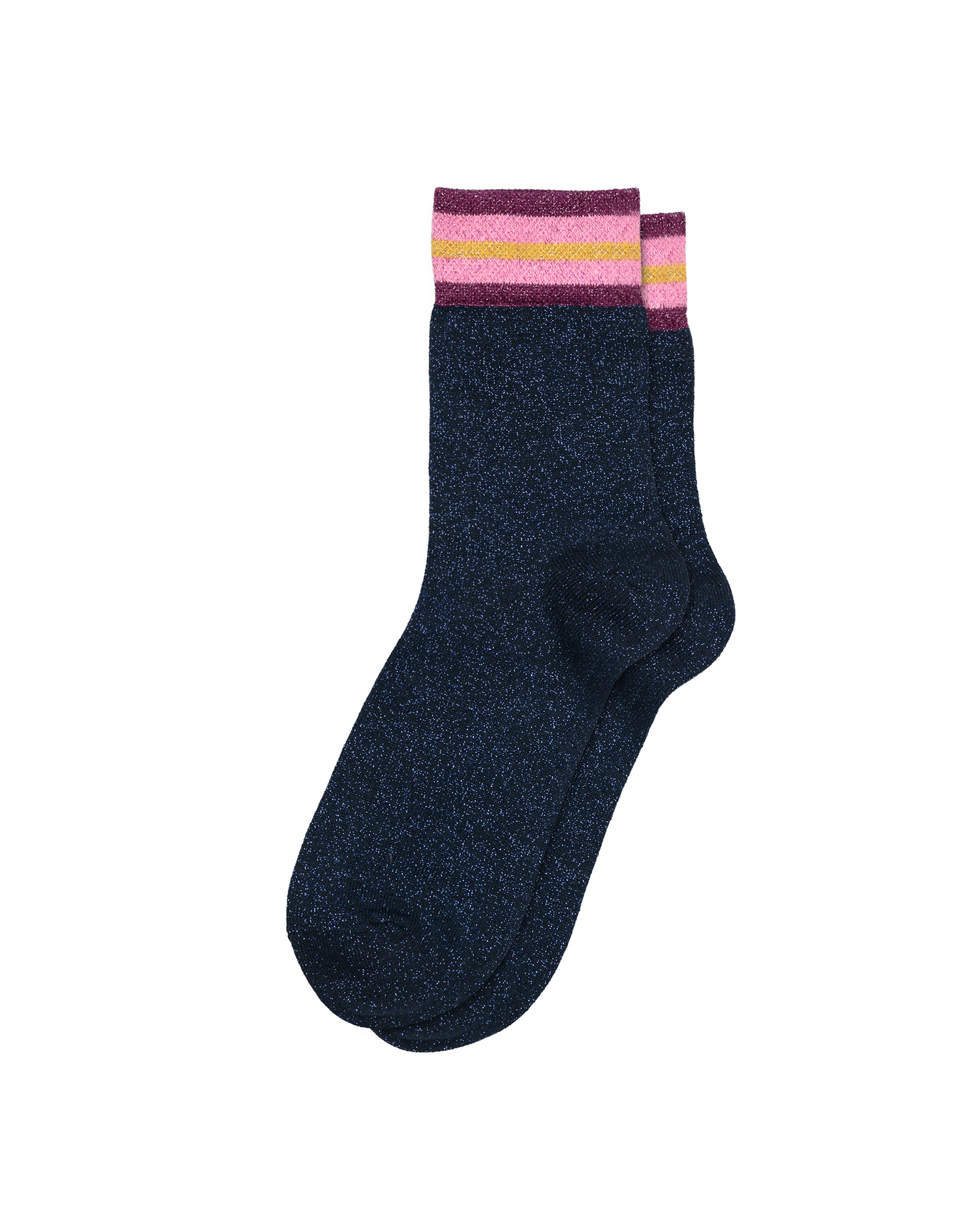 Stripe Welt Shimmer Socks | Oliver Bonas