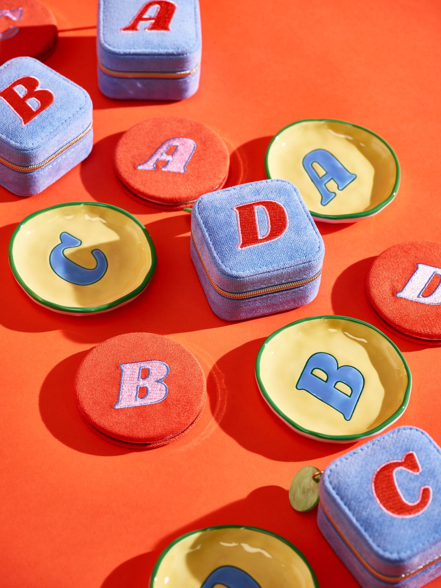 Ola Alphabet Initial Blue Jewellery Box | Oliver Bonas