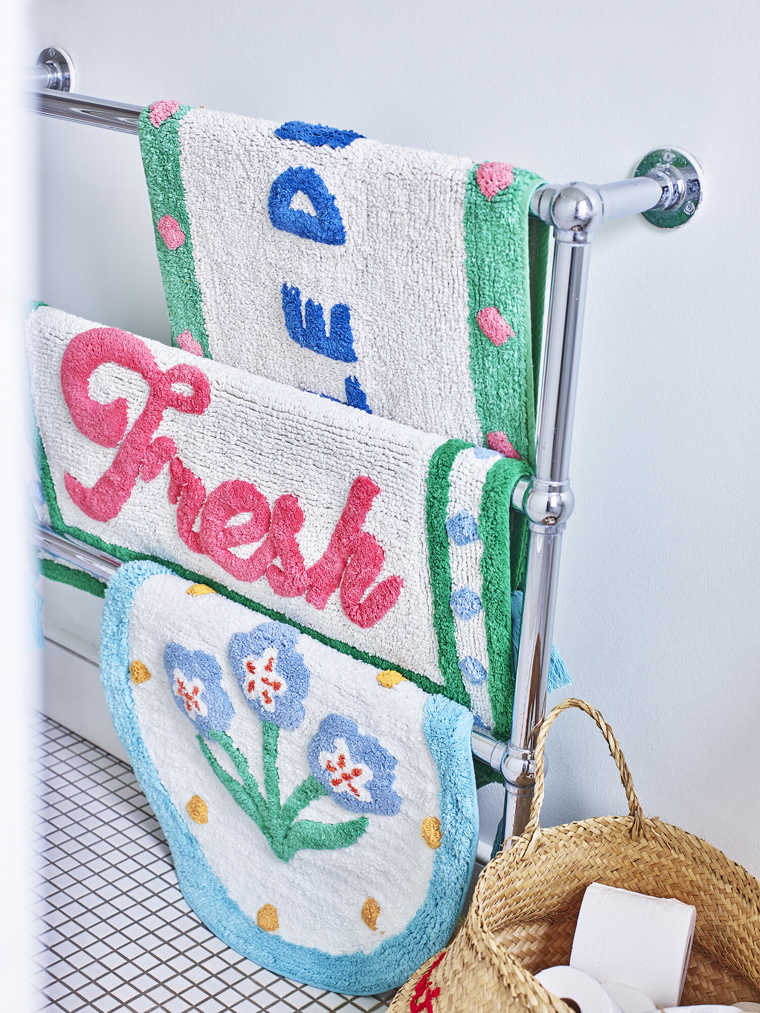 Fresh Green Bath Mat Medium | Oliver Bonas