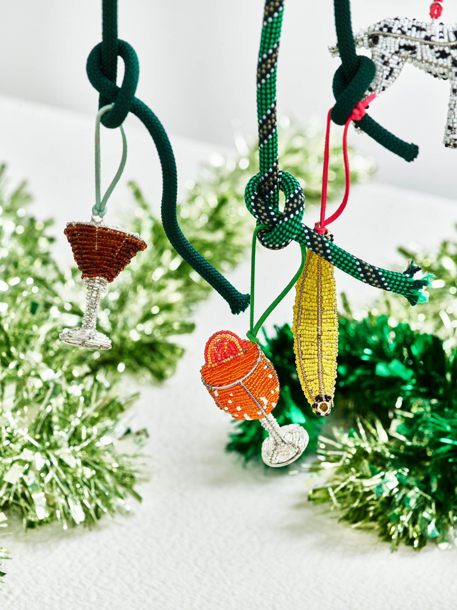 Aperol Spritz Beaded Christmas Tree Decoration | Oliver Bonas