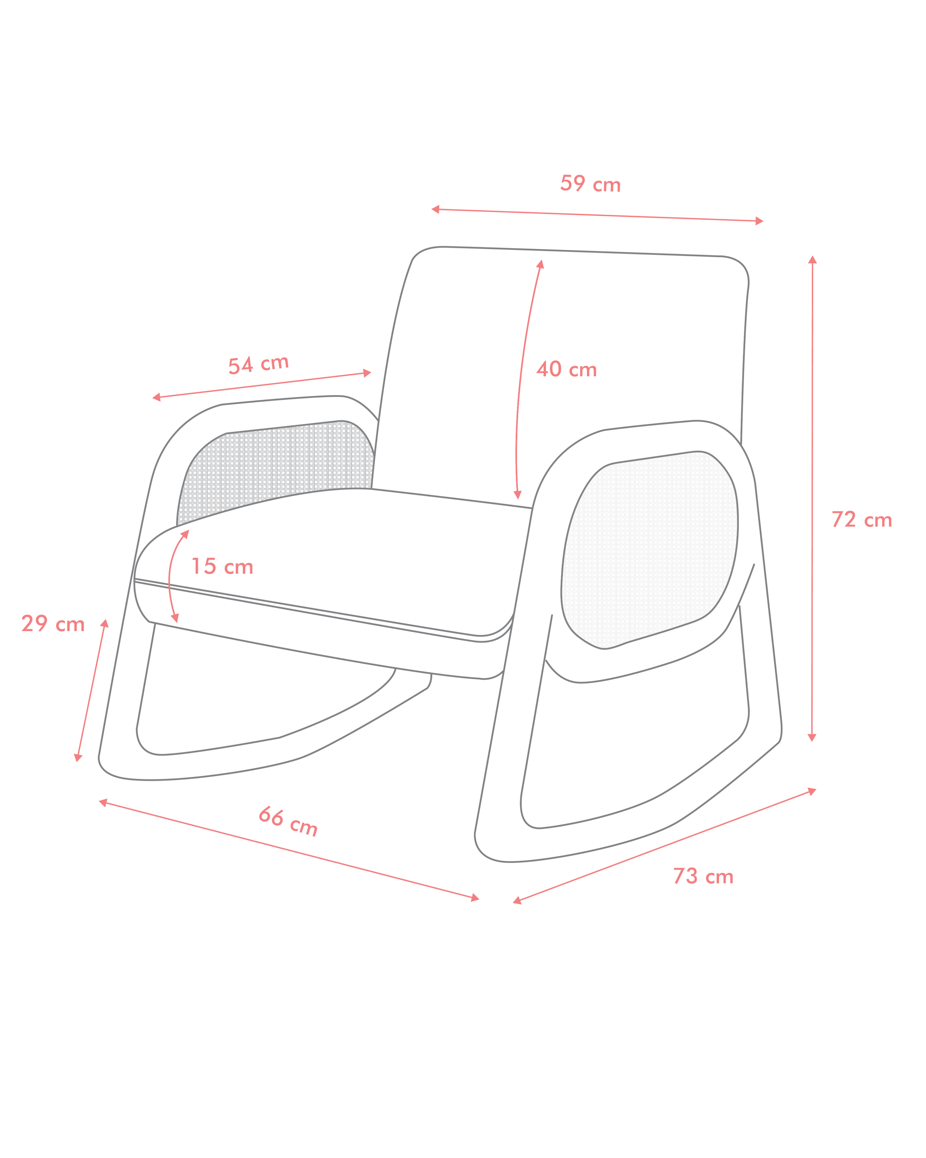 Loha Boucle & Rattan Rocking Chair | Oliver Bonas