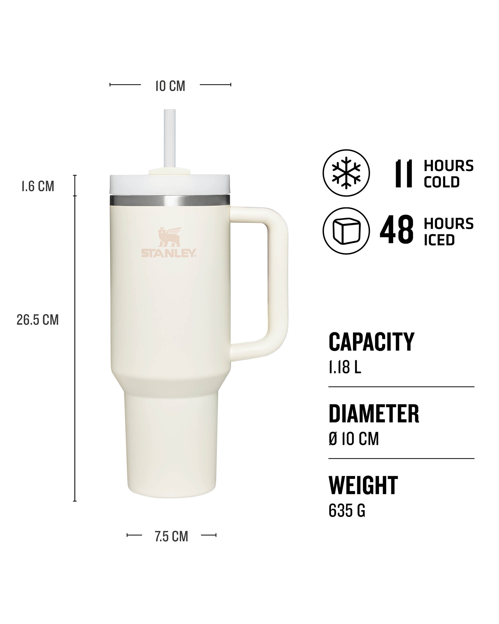 Cream Stanley Cup H2.0 Flowstate Tumbler | Oliver Bonas