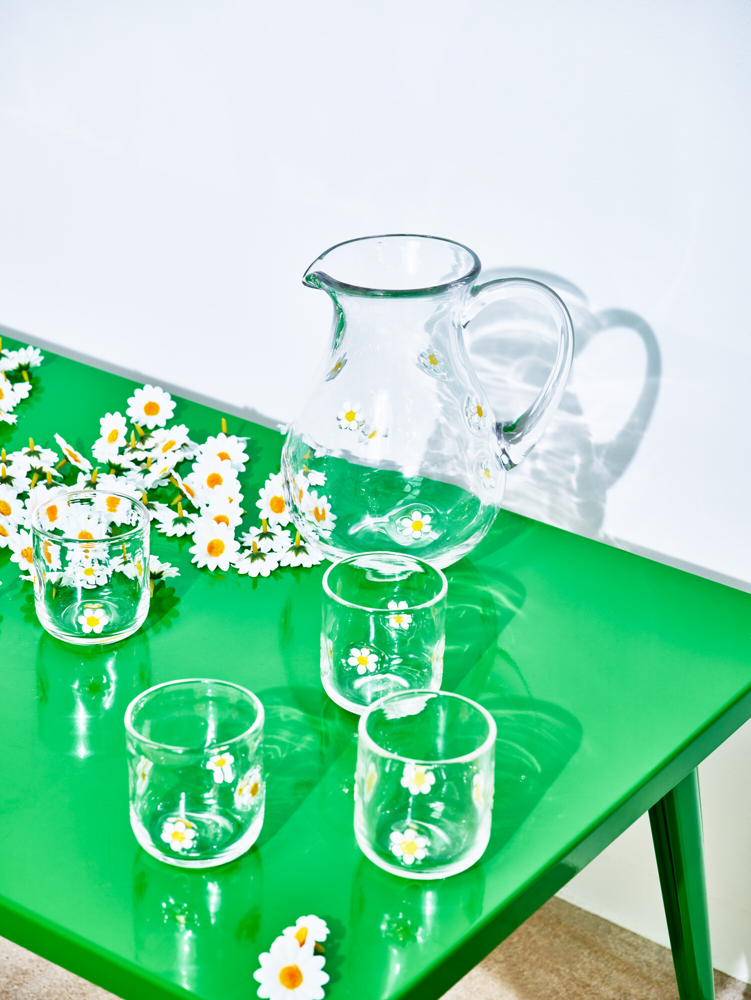Daisy Como Glass Tumblers Set of Four | Oliver Bonas