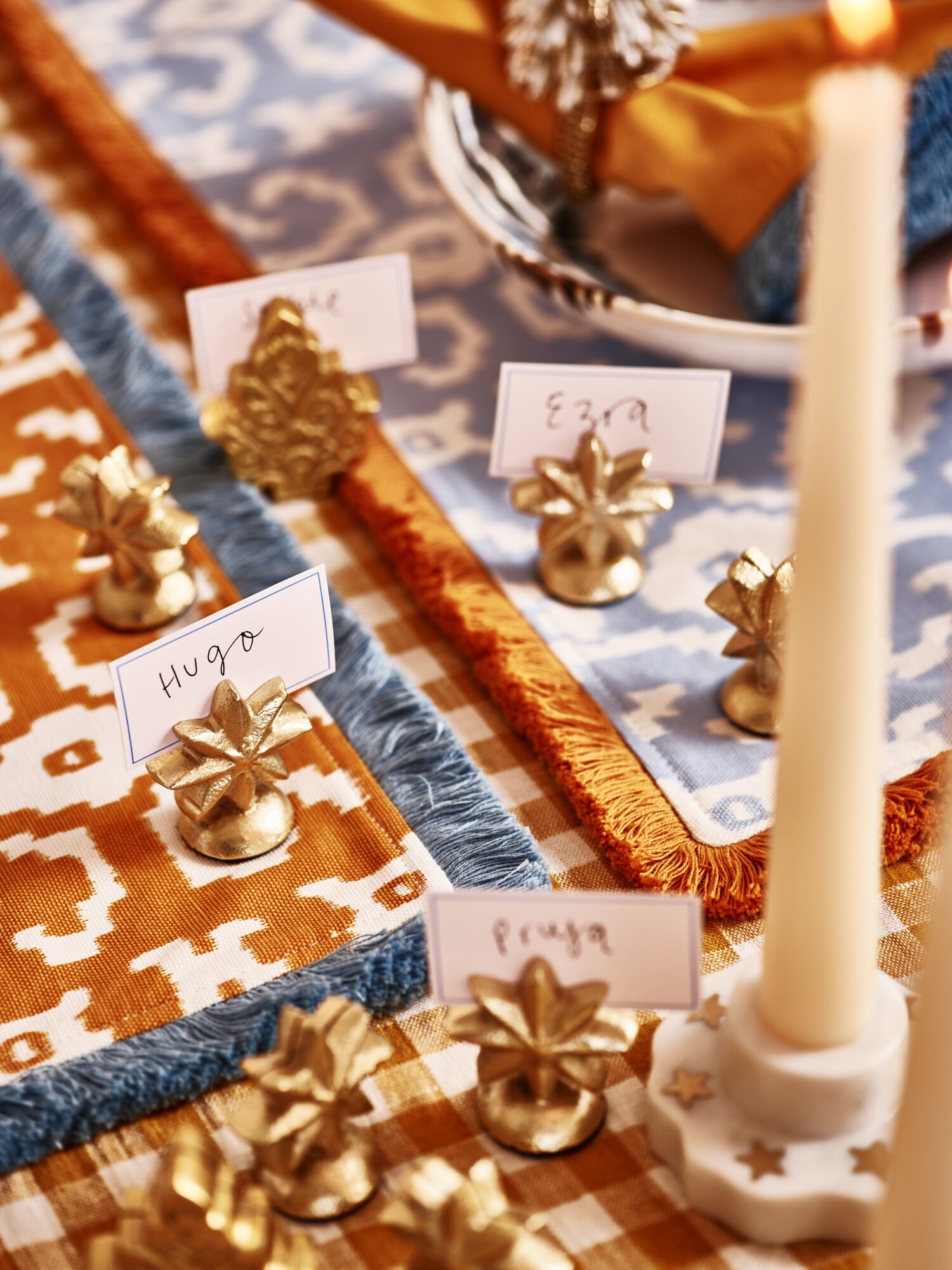 Gold Star Card Holders Set of Four | Oliver Bonas