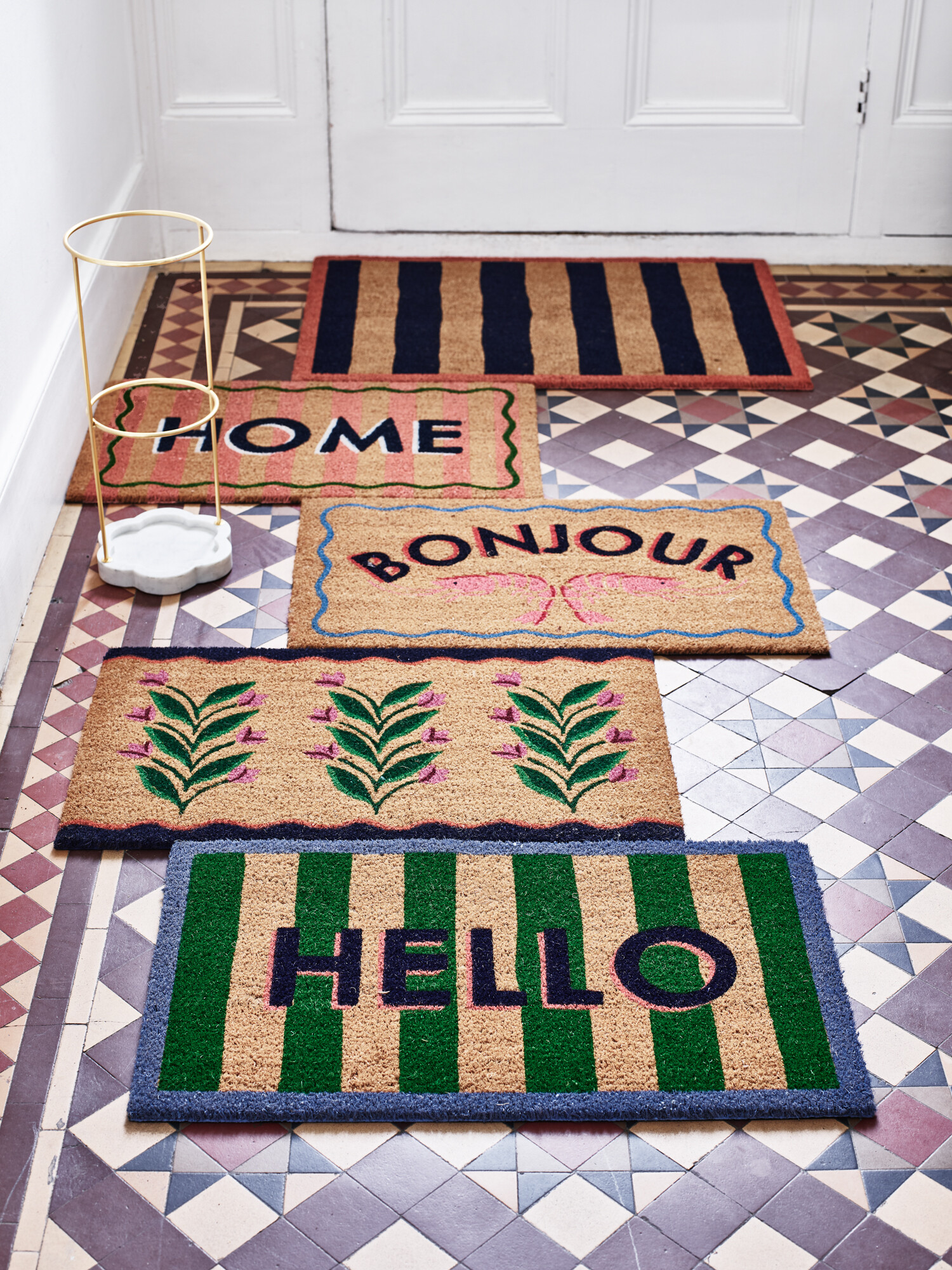 Blue Stripe Doormat Large | Oliver Bonas