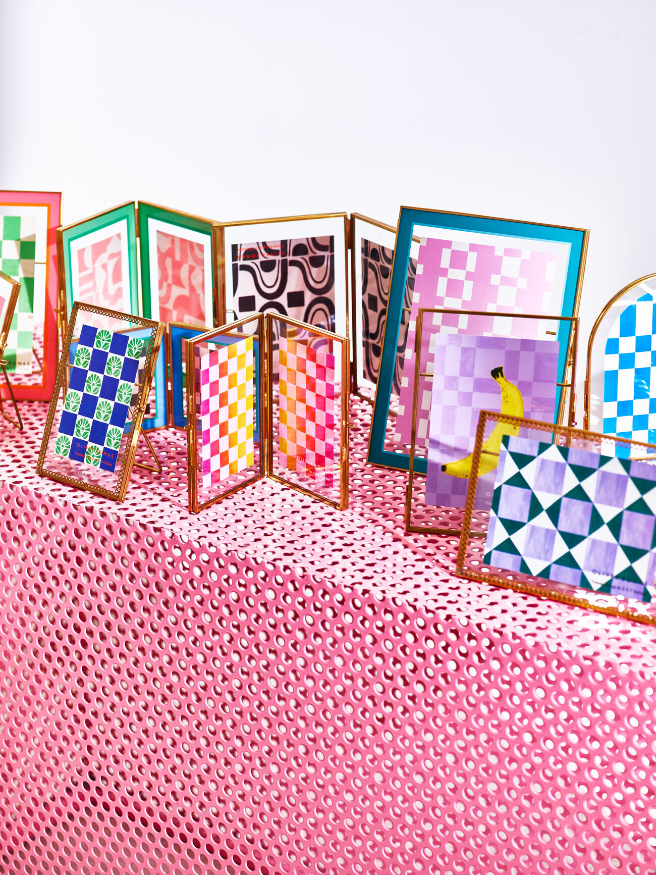 Gold & Glass Double Portrait Photo Frame 5x7" | Oliver Bonas