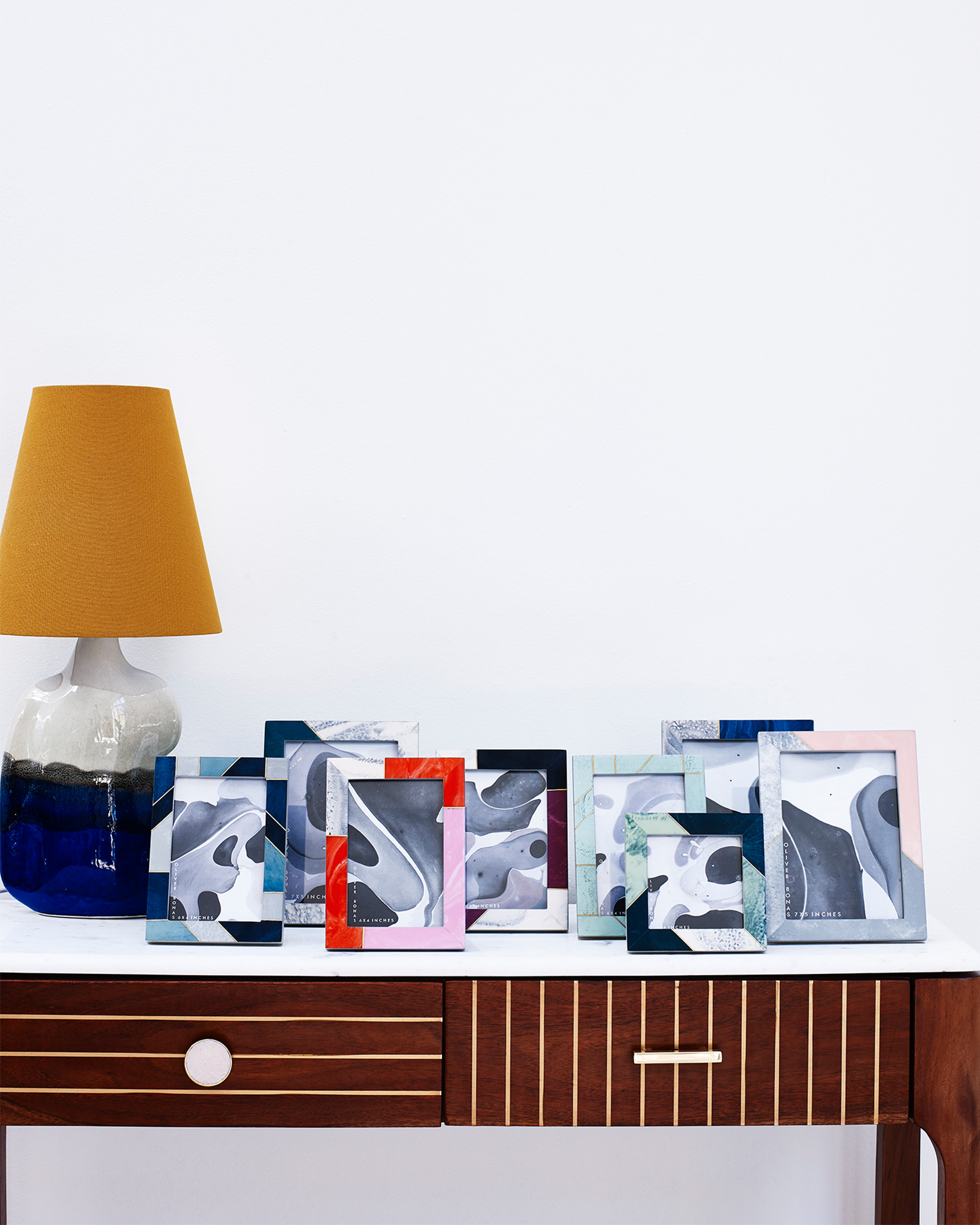 Modena Gold Block Frame 6x4" | Oliver Bonas