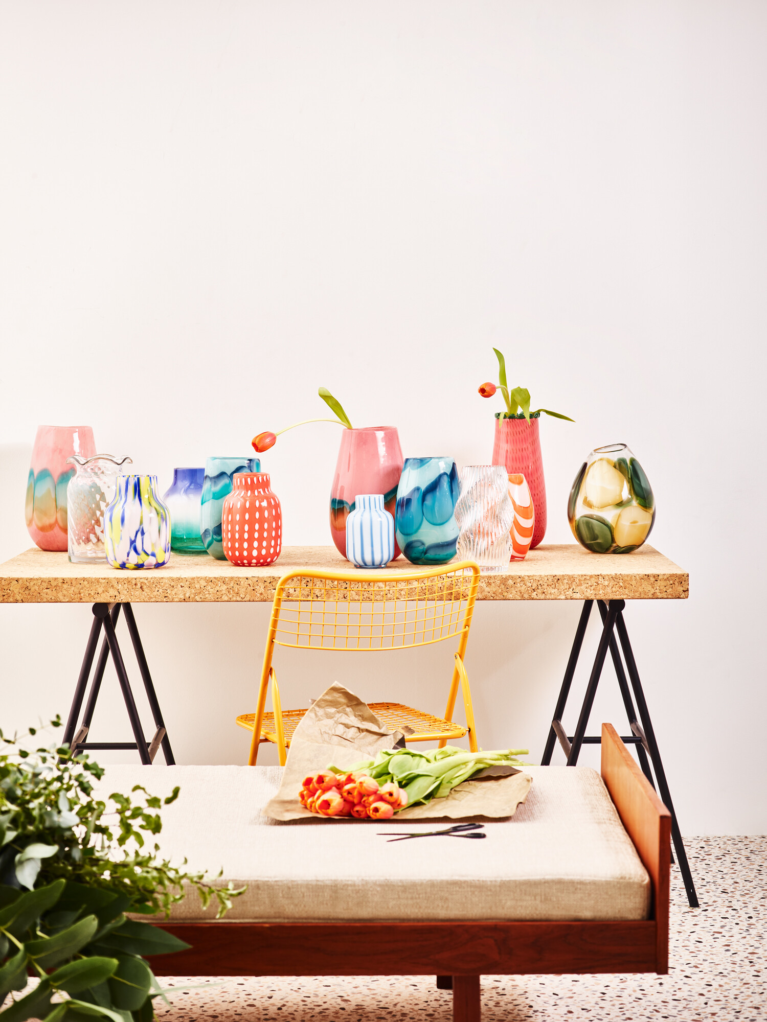 Lucie Clear Wavy Glass Vase | Oliver Bonas