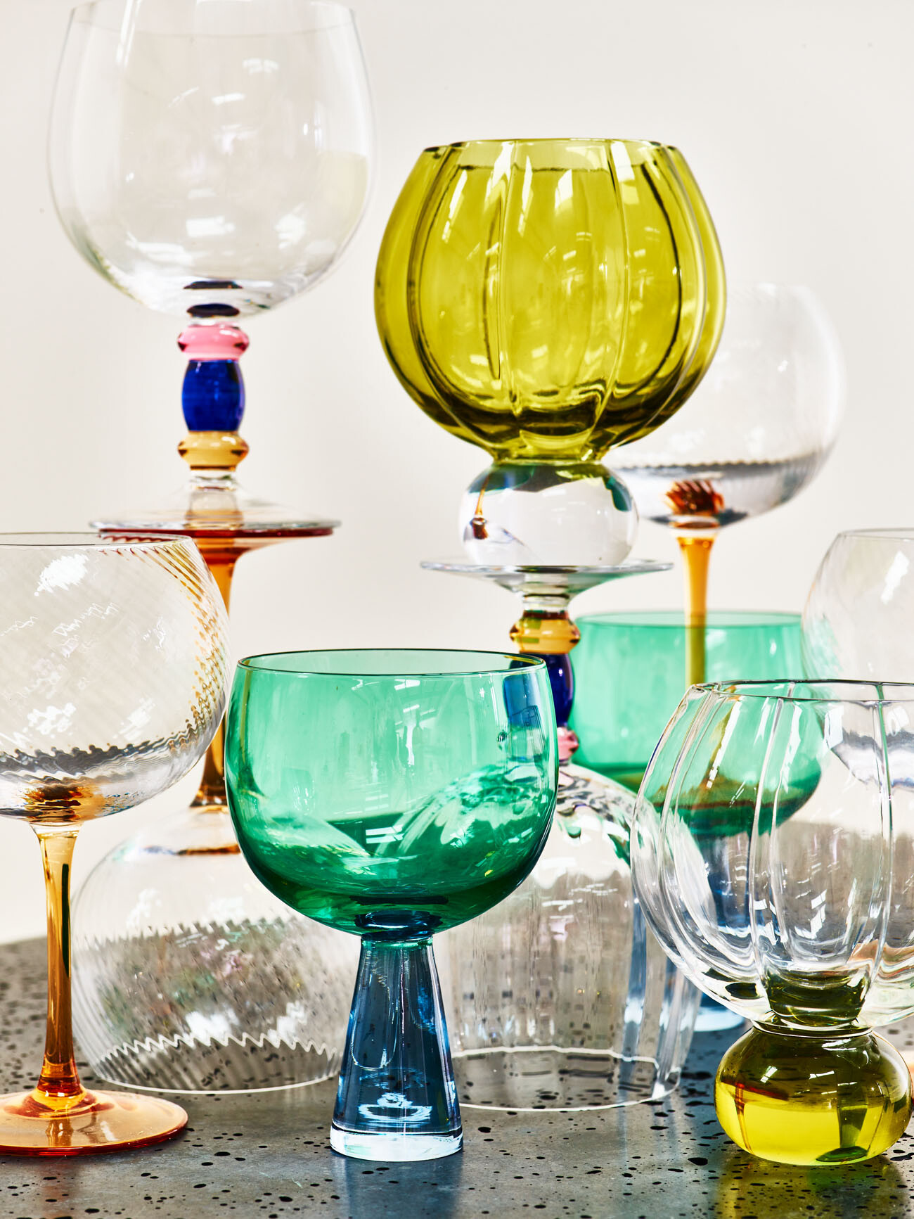 Nell Stemless Gin Glasses Set of Two | Oliver Bonas