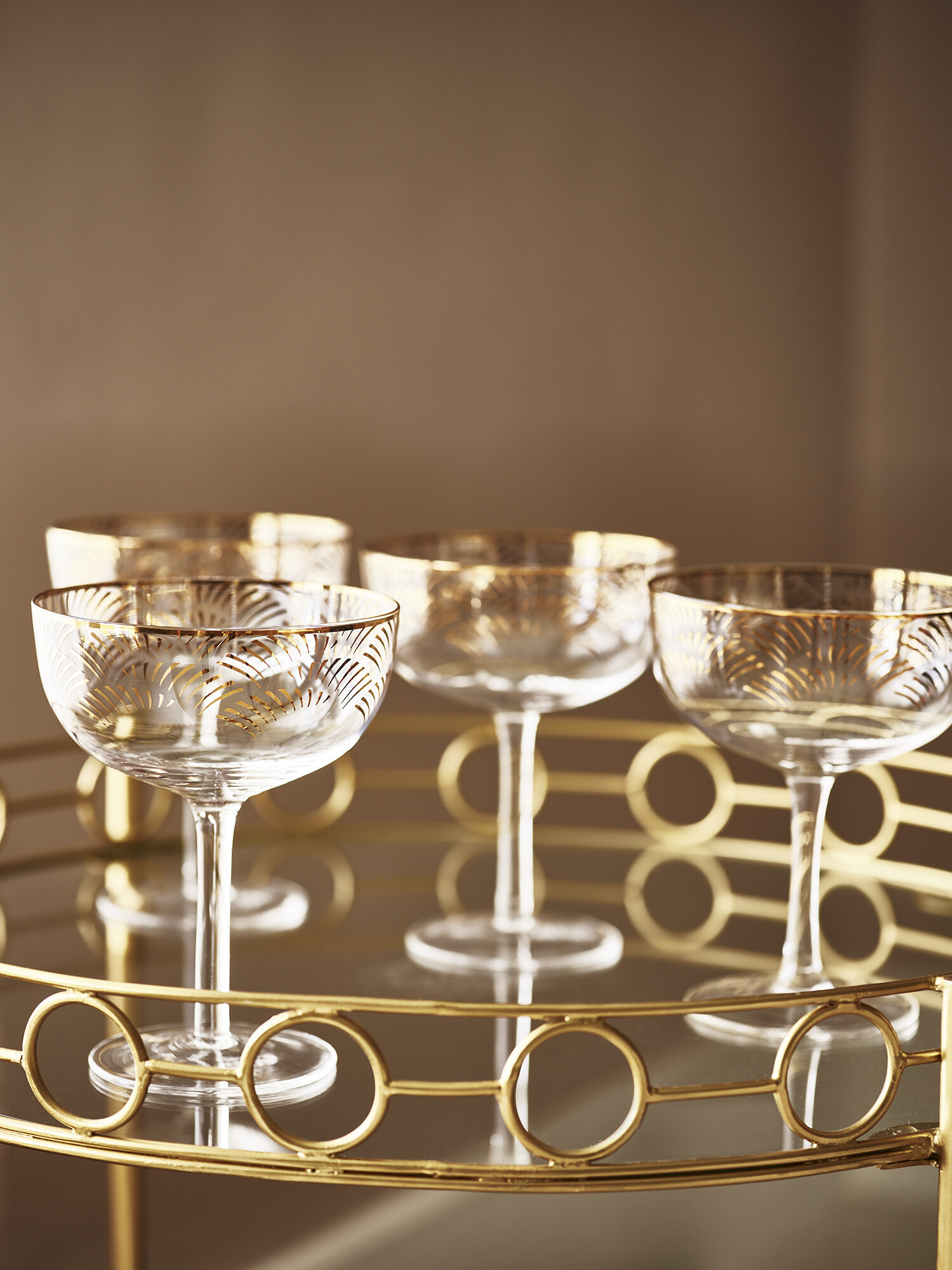 Lida Gold Metal & Glass Bar Table | Oliver Bonas