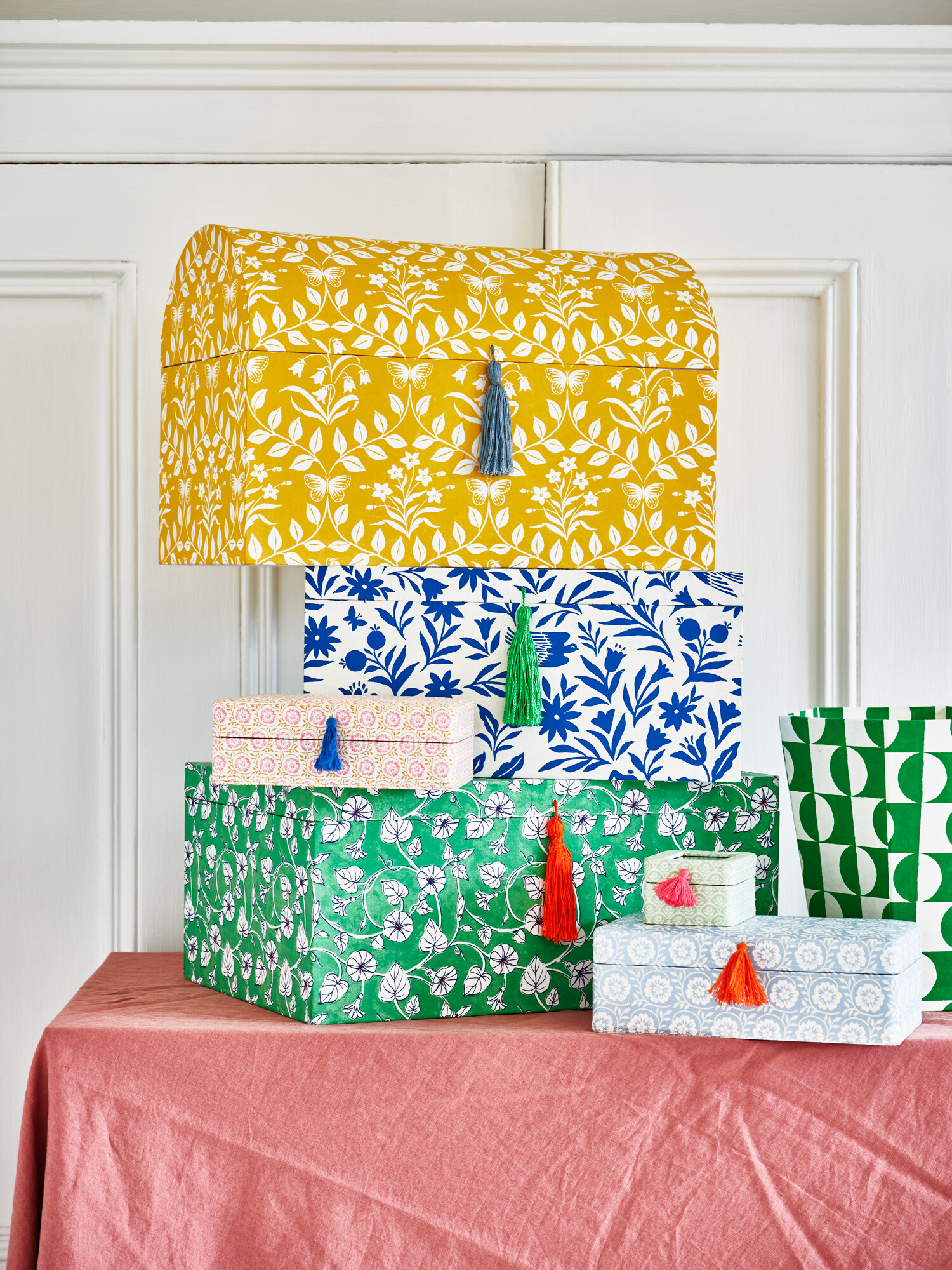 Lula Floral Print Storage Boxes Set of Two | Oliver Bonas