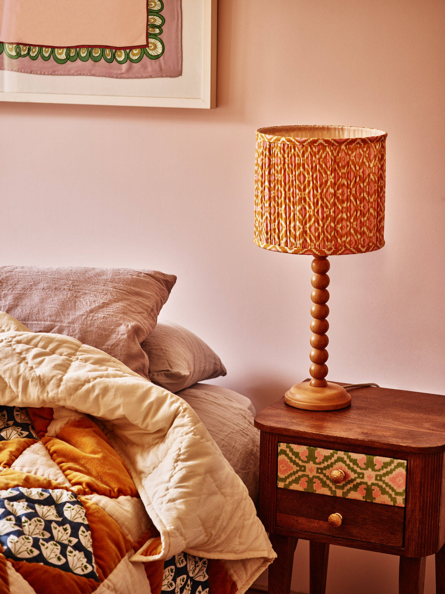 Bobbin Wooden Lamp Base | Oliver Bonas