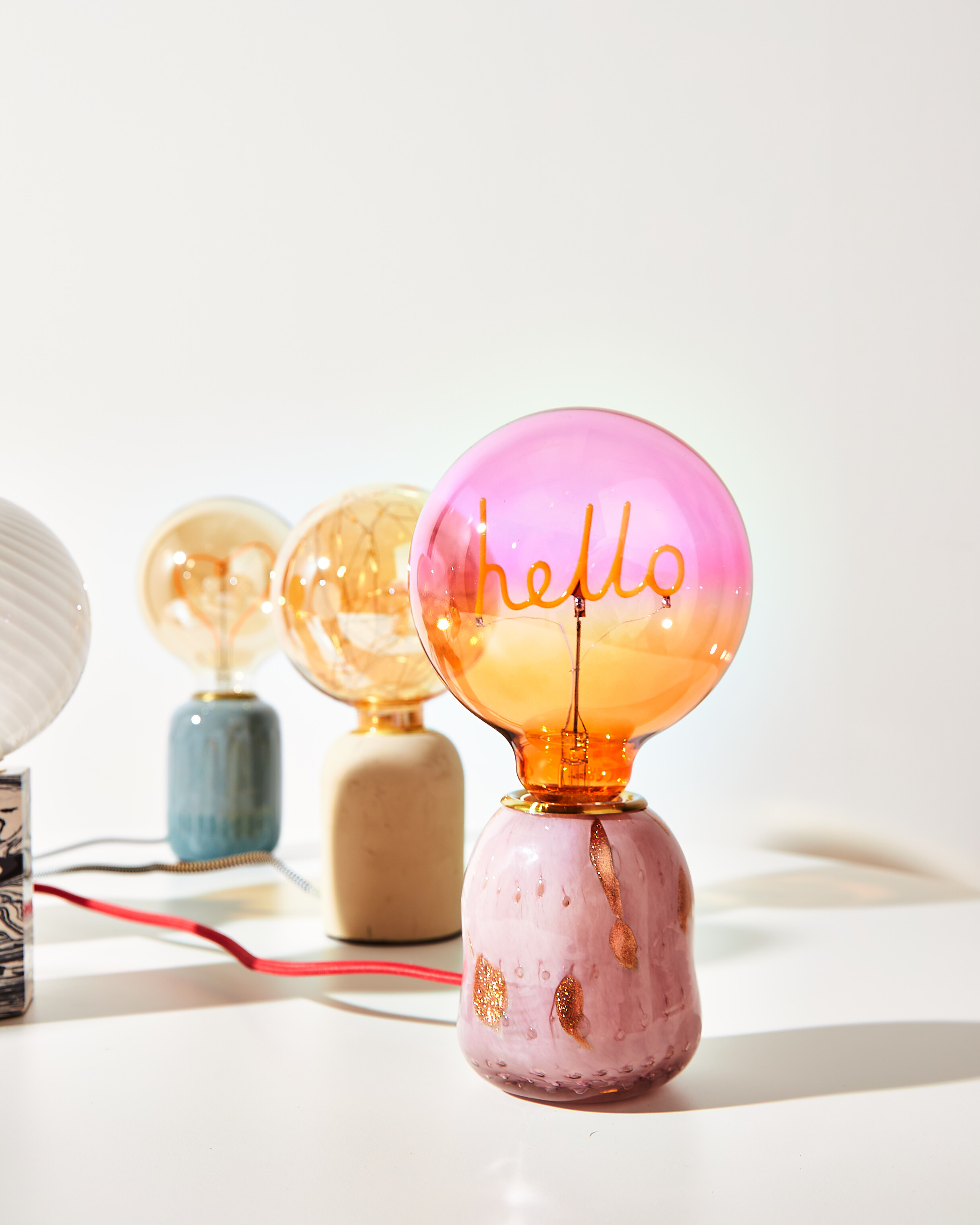 Hello Pink Ombre E27 2W LED Light Bulb | Oliver Bonas