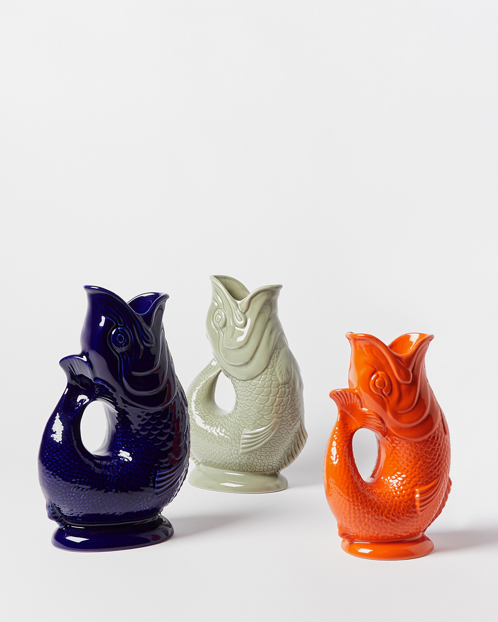 Orange Ceramic Gluggle Jug Large | Oliver Bonas