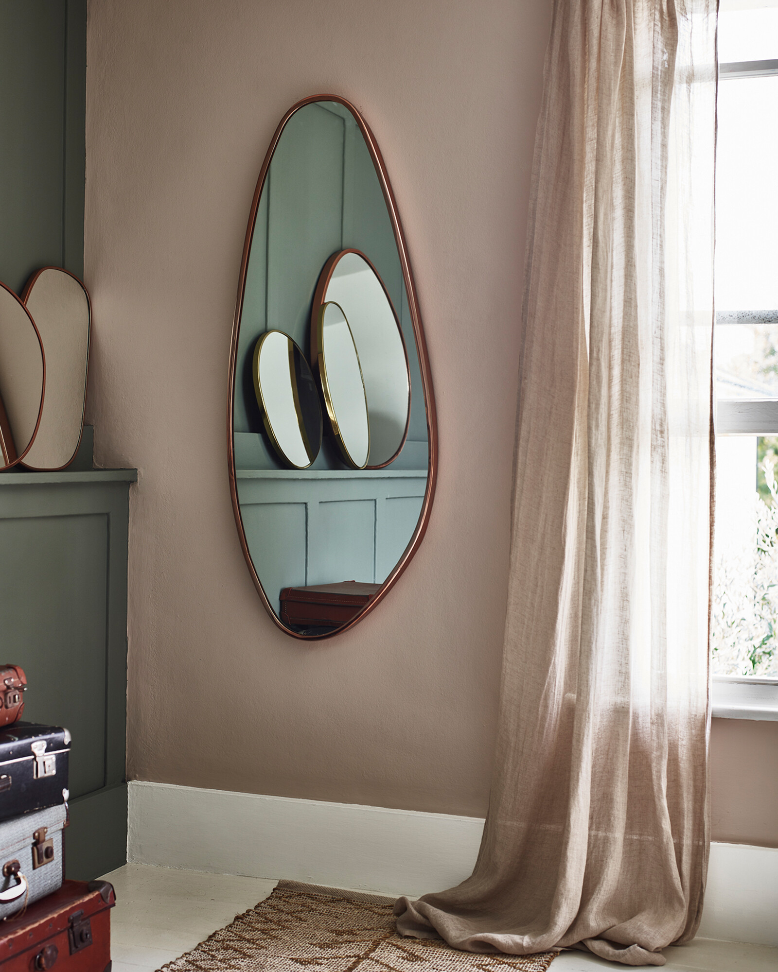 Rose Gold Full Length Pebble Wall Mirror | Oliver Bonas