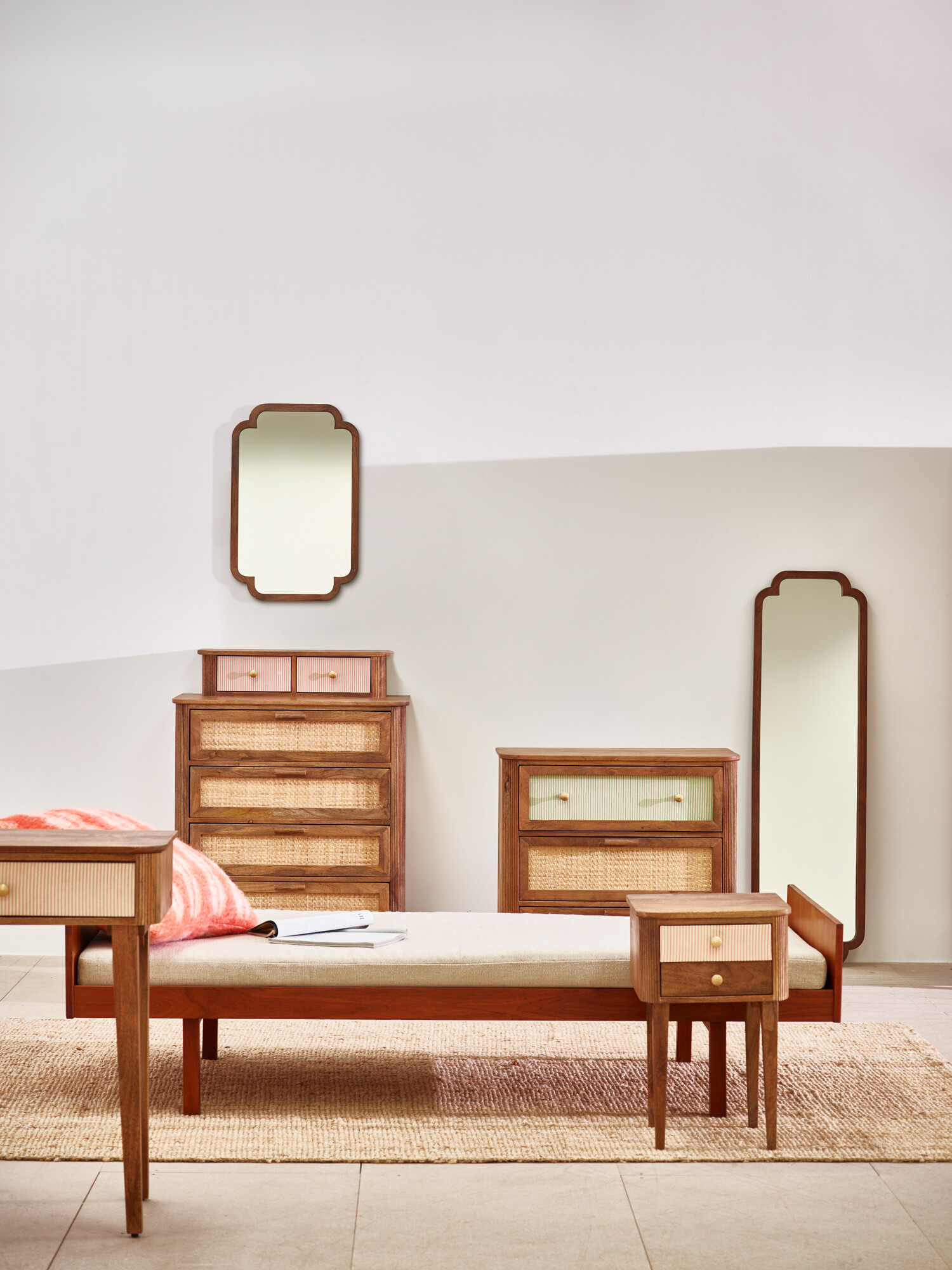 Safira Mango Wood Wall Mirror | Oliver Bonas