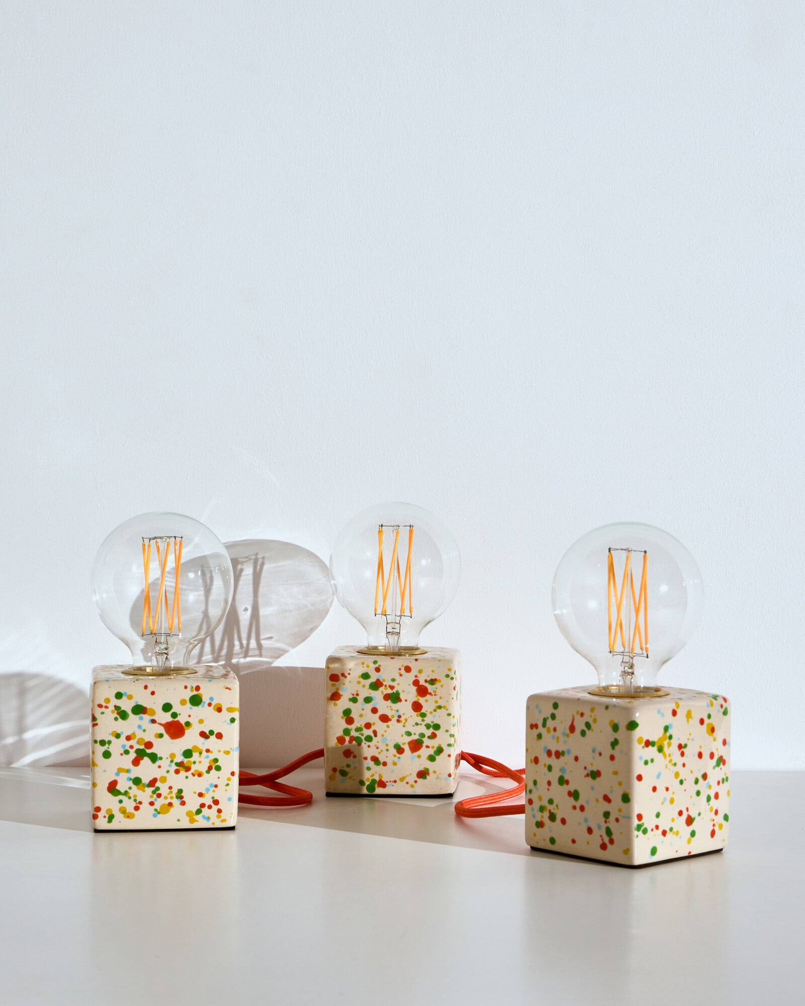 Splatter Ceramic Desk and Table Lamp Base | Oliver Bonas