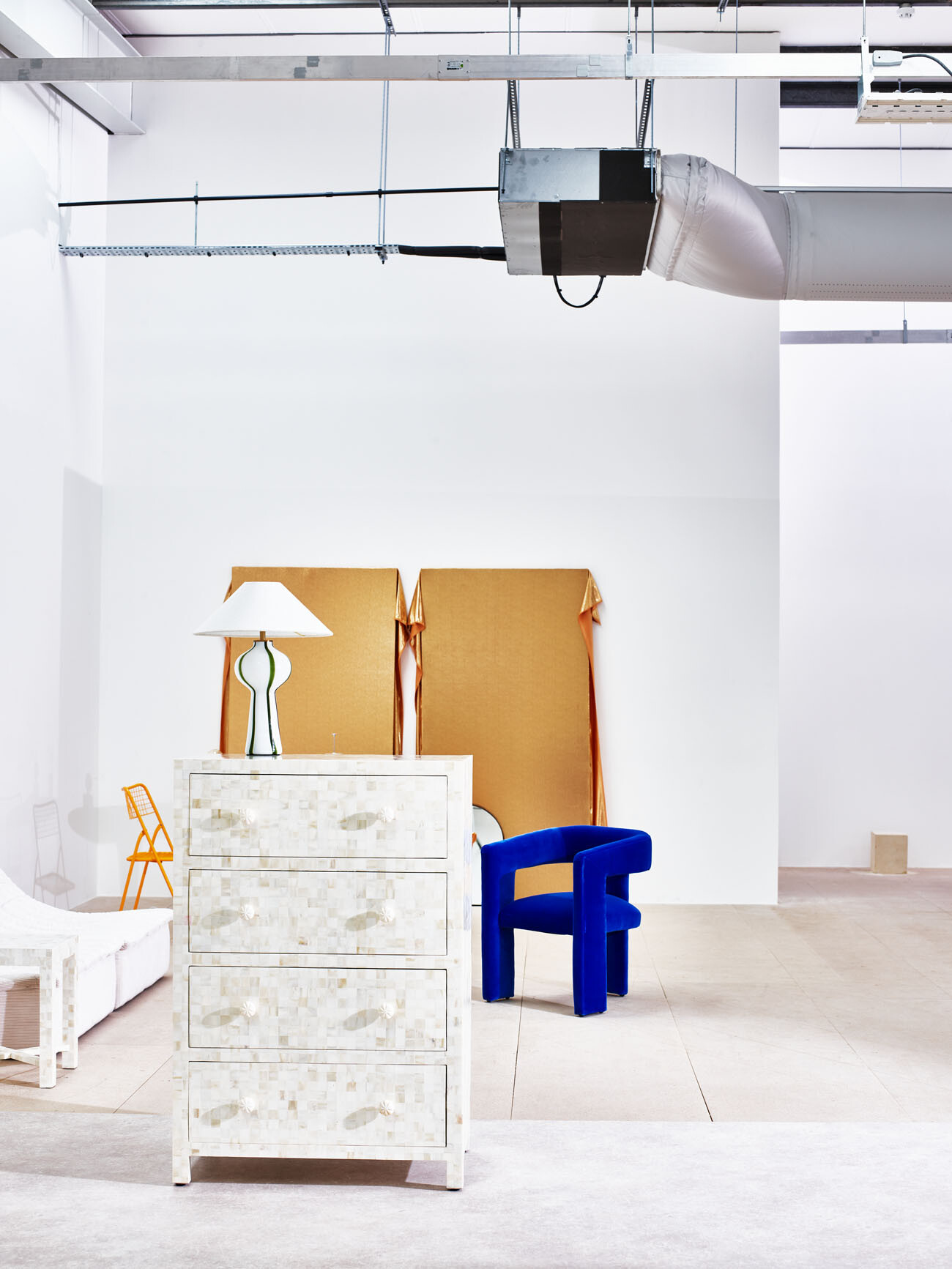 Chequerboard Cream Bone Tallboy Chest of Drawers | Oliver Bonas