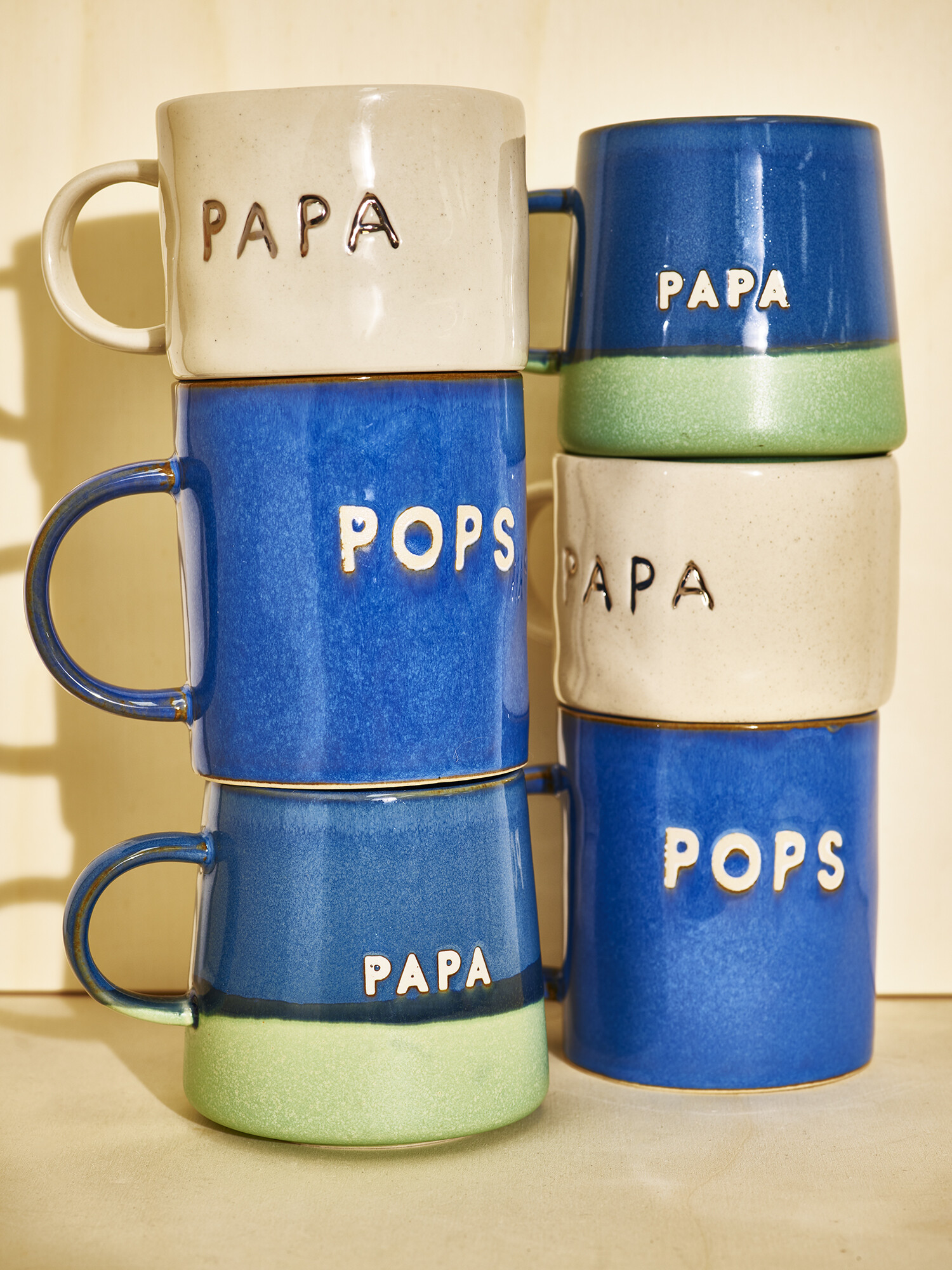 Papa Blue Ceramic Mug | Oliver Bonas