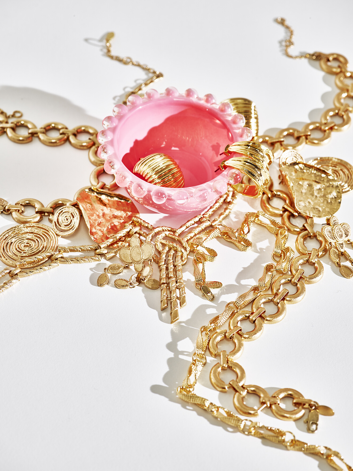 Bobble Pink Glass Trinket Dish | Oliver Bonas