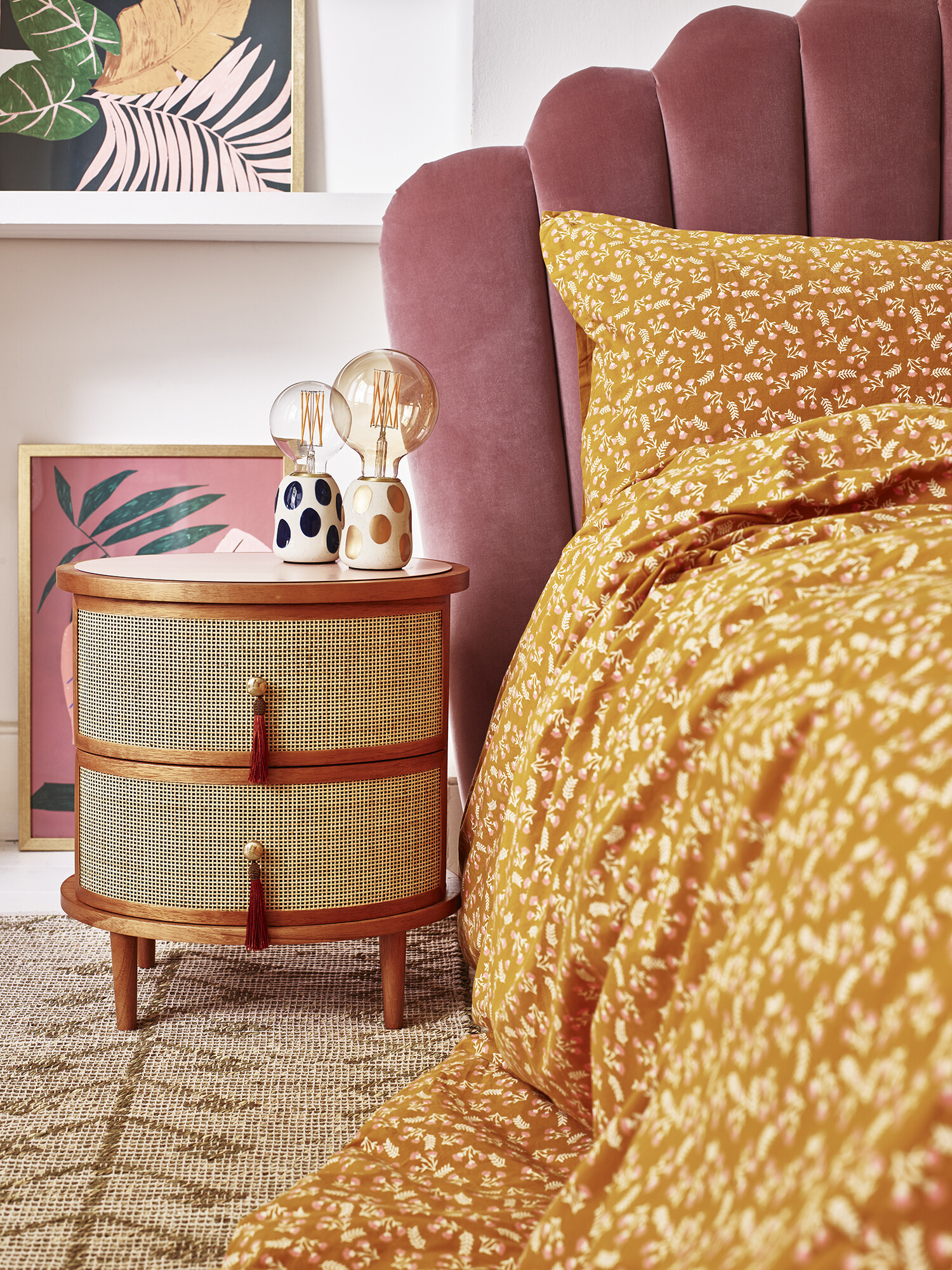 Kinship Rattan Bedside Table | Oliver Bonas