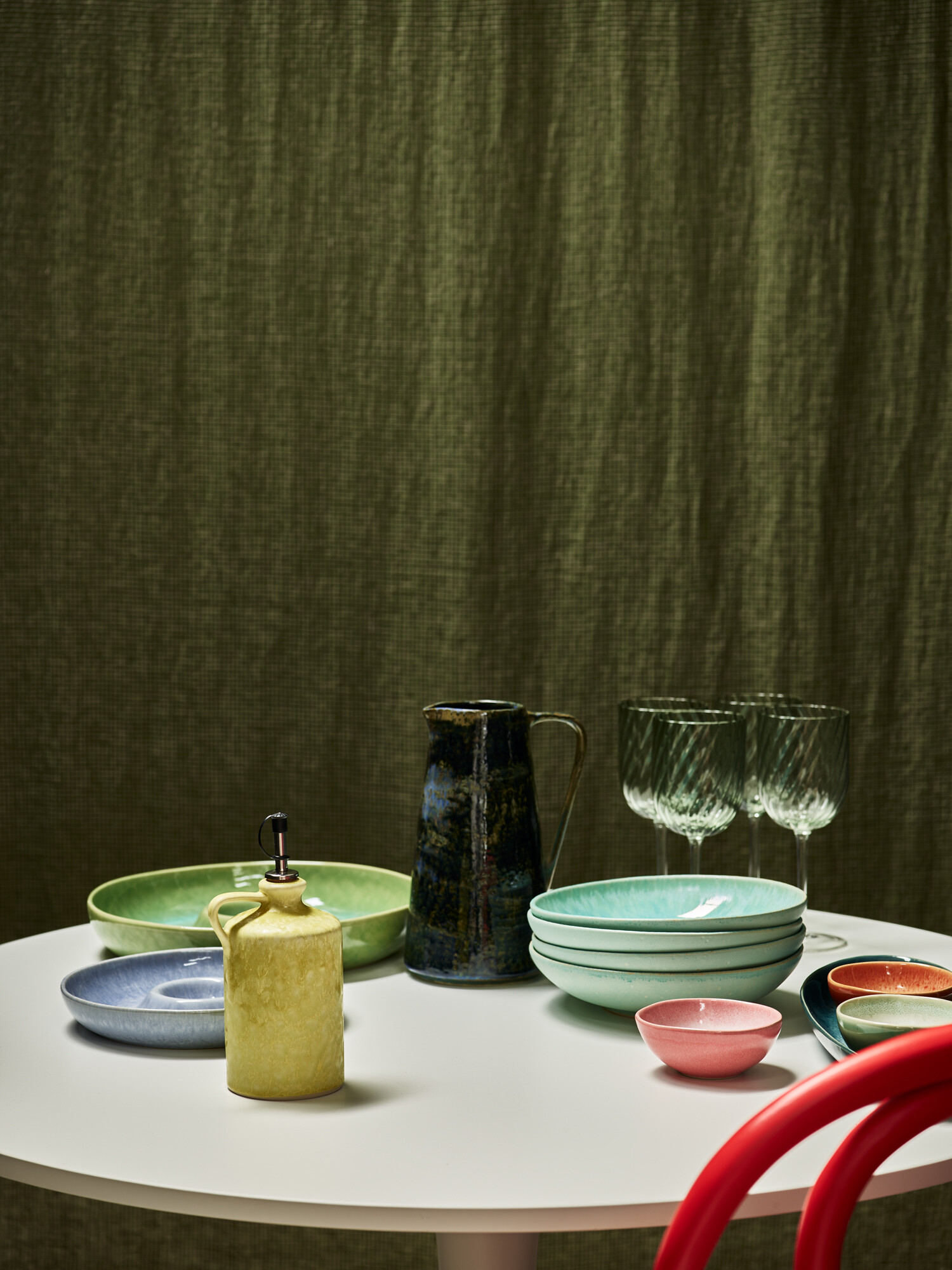 Kela Blue Ceramic Serving Jug | Oliver Bonas