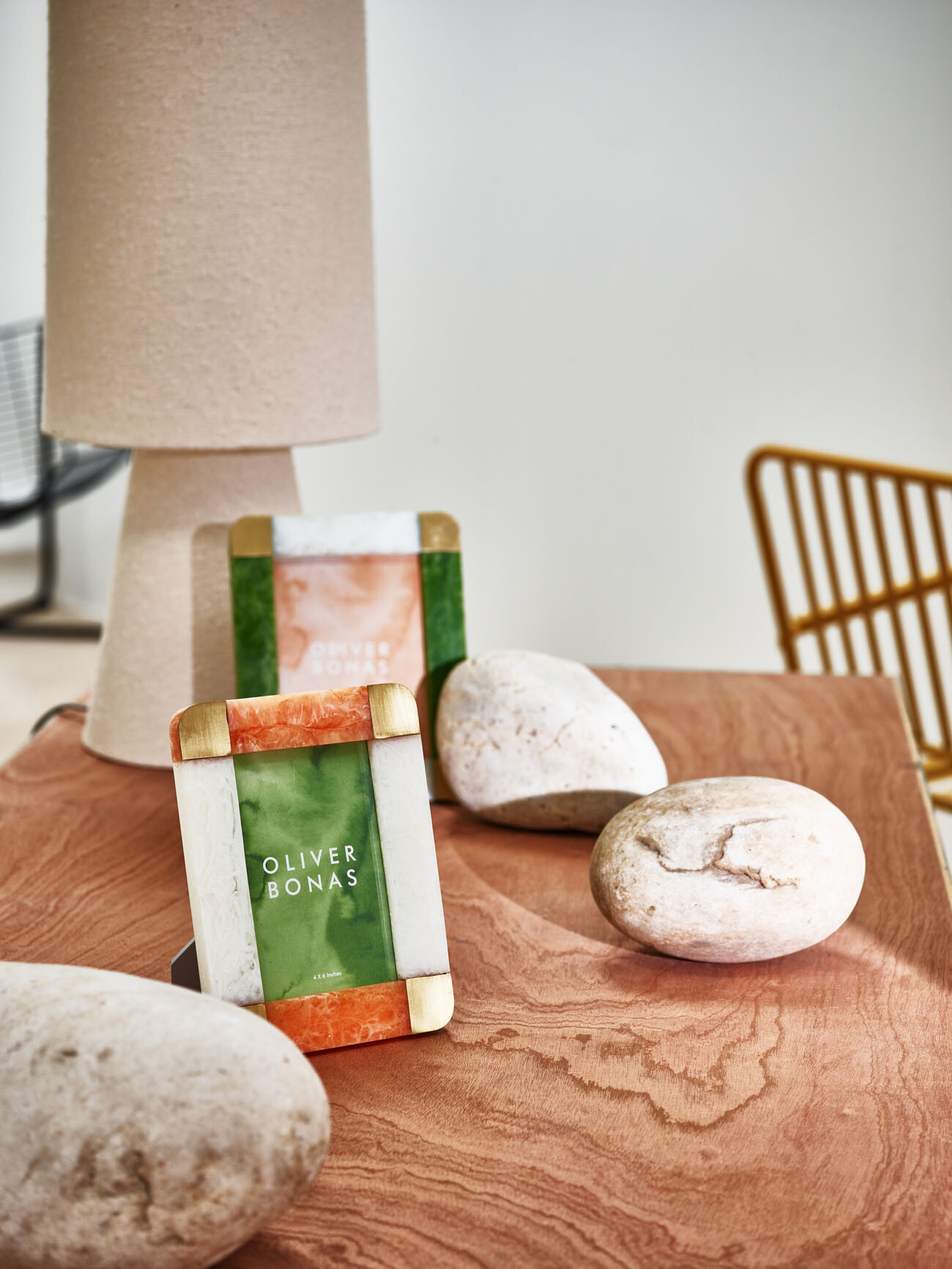 Ciera Green Resin Colour Block Photo Frame 5x7 | Oliver Bonas