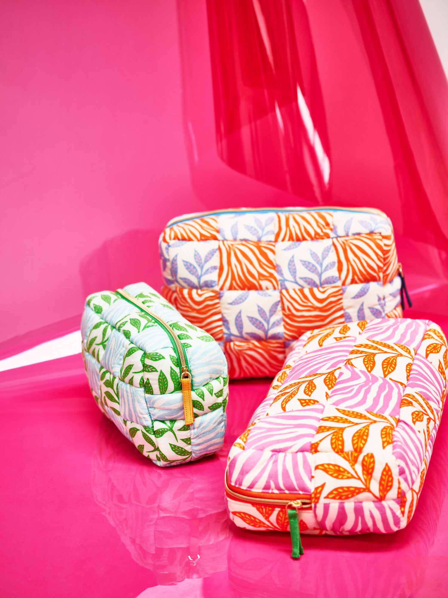 Patchwork Padded Wash Bag | Oliver Bonas