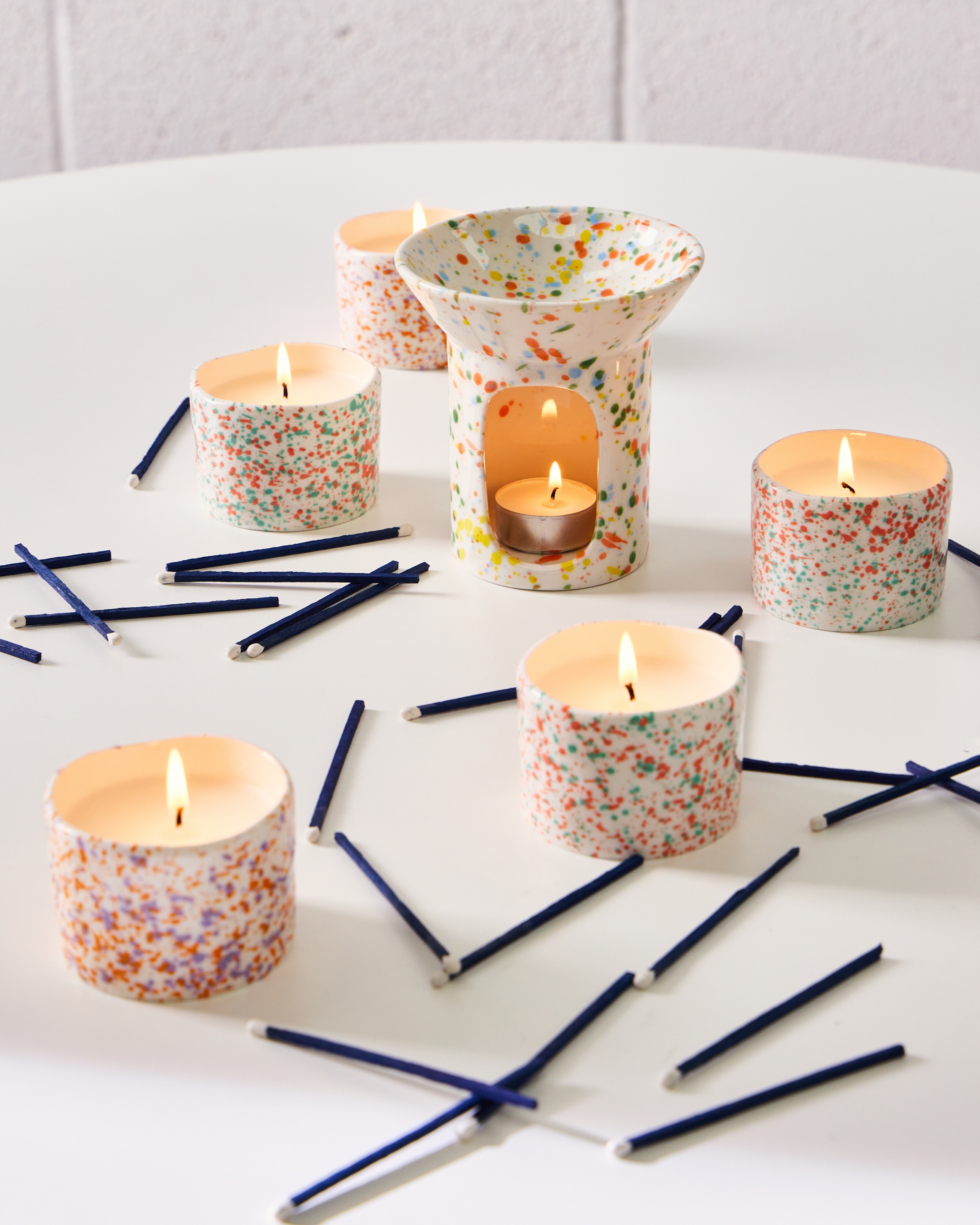 Splatter Candles | Oliver Bonas