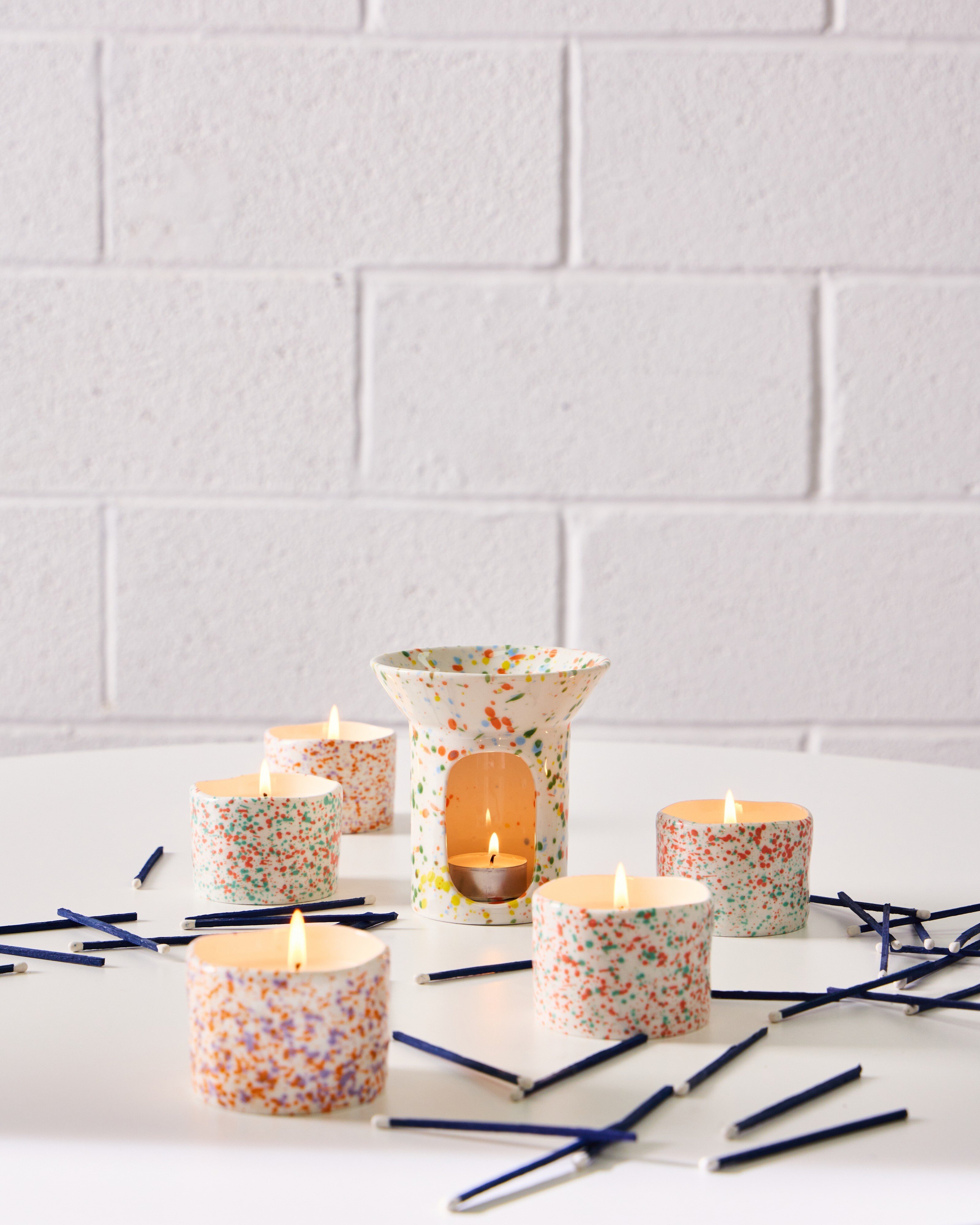 Splatter Candles | Oliver Bonas