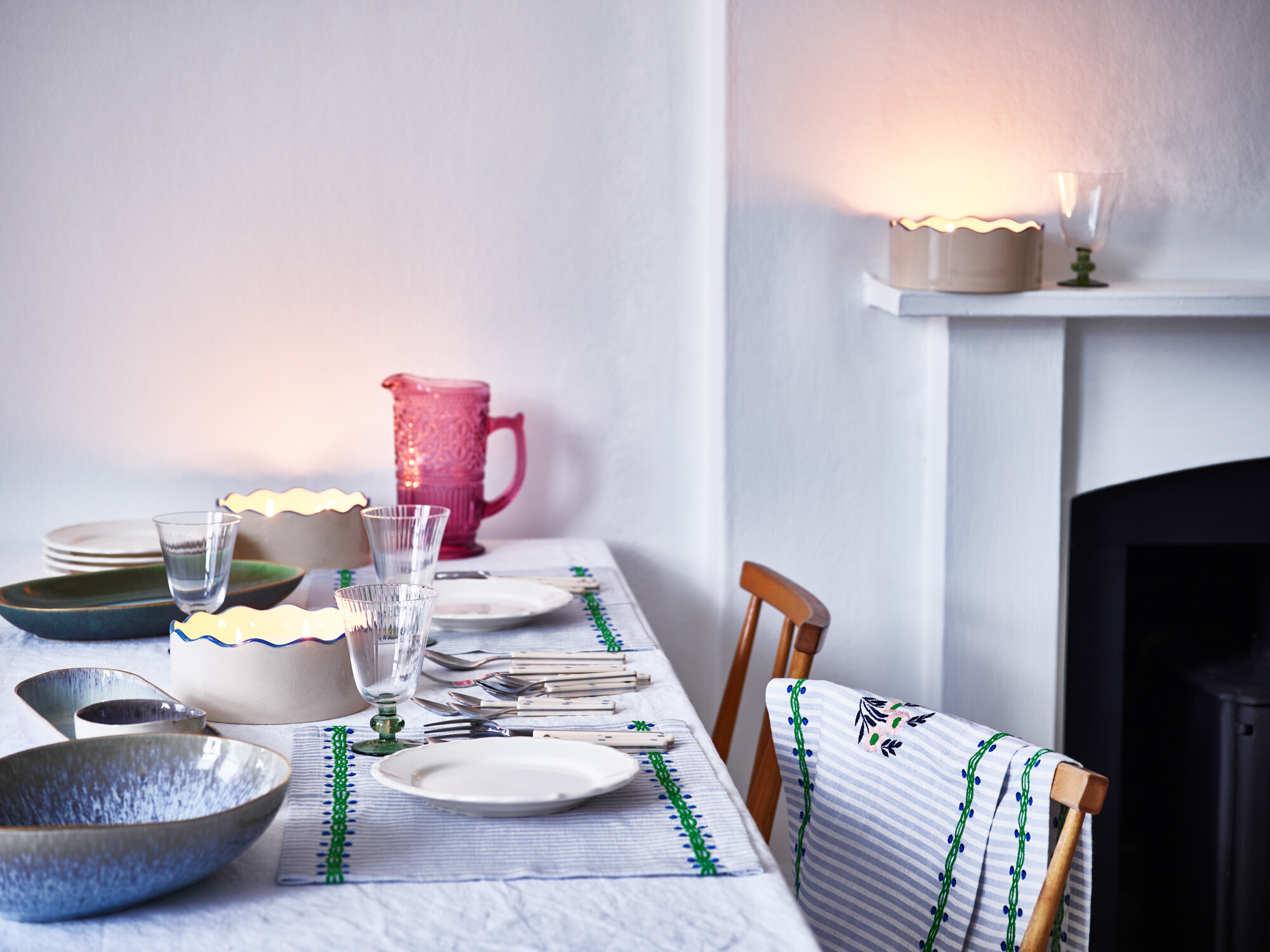 Lowes Vintage Purple Glass Water Jug | Oliver Bonas