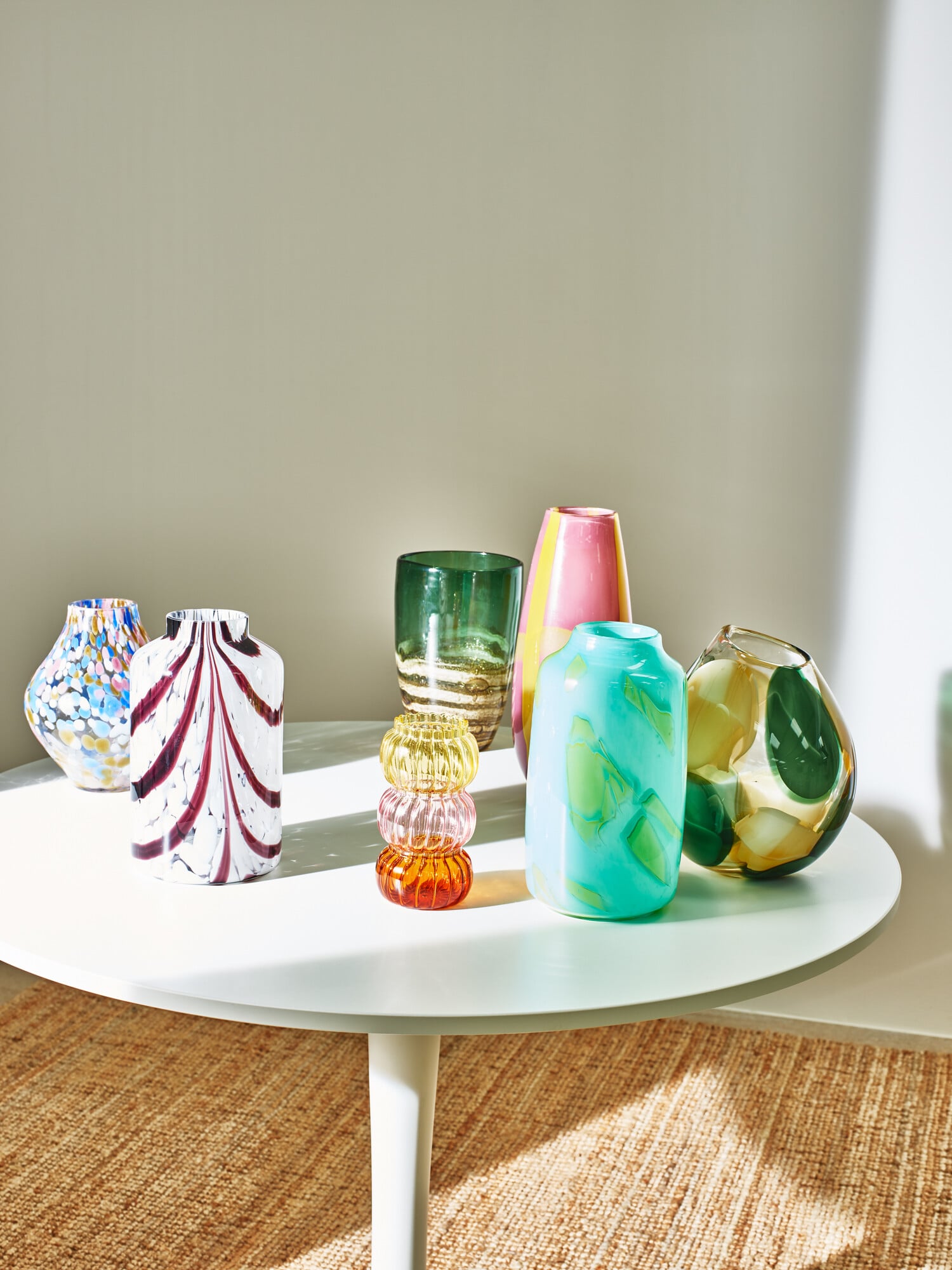 Pinta Blue Glass Vase | Oliver Bonas