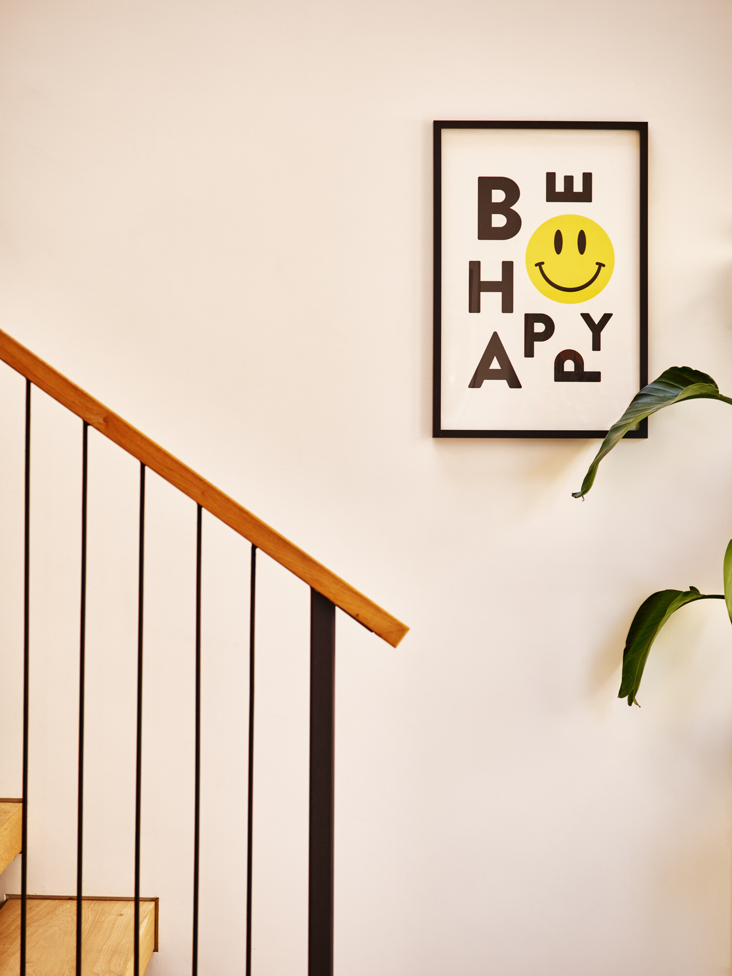 Be Happy Framed Wall Art | Oliver Bonas