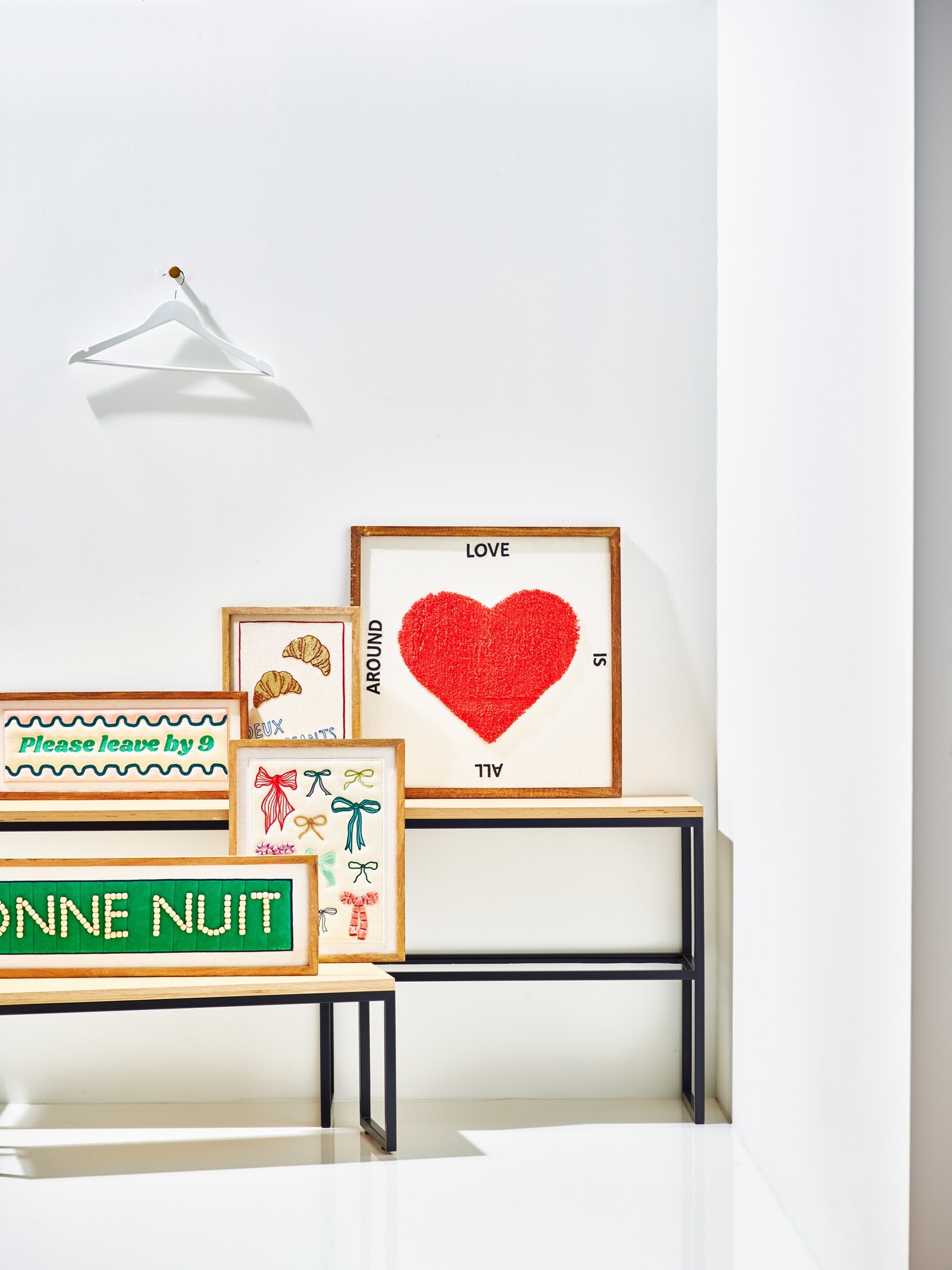 Embroidered Bows Framed Wall Art | Oliver Bonas